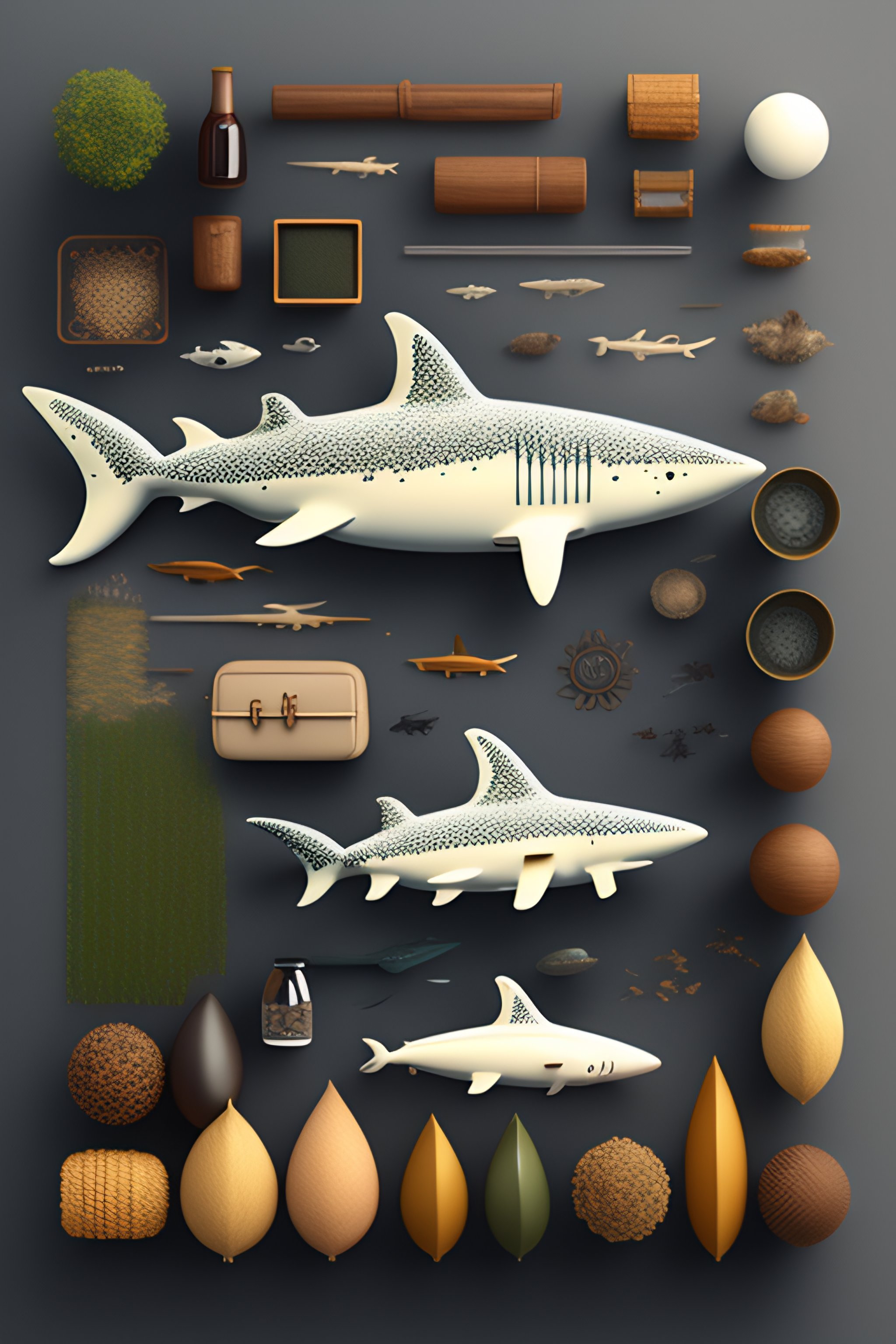 Lexica - 'Shark, Costumes and props, Knolling, Knolling layout, Earth ...