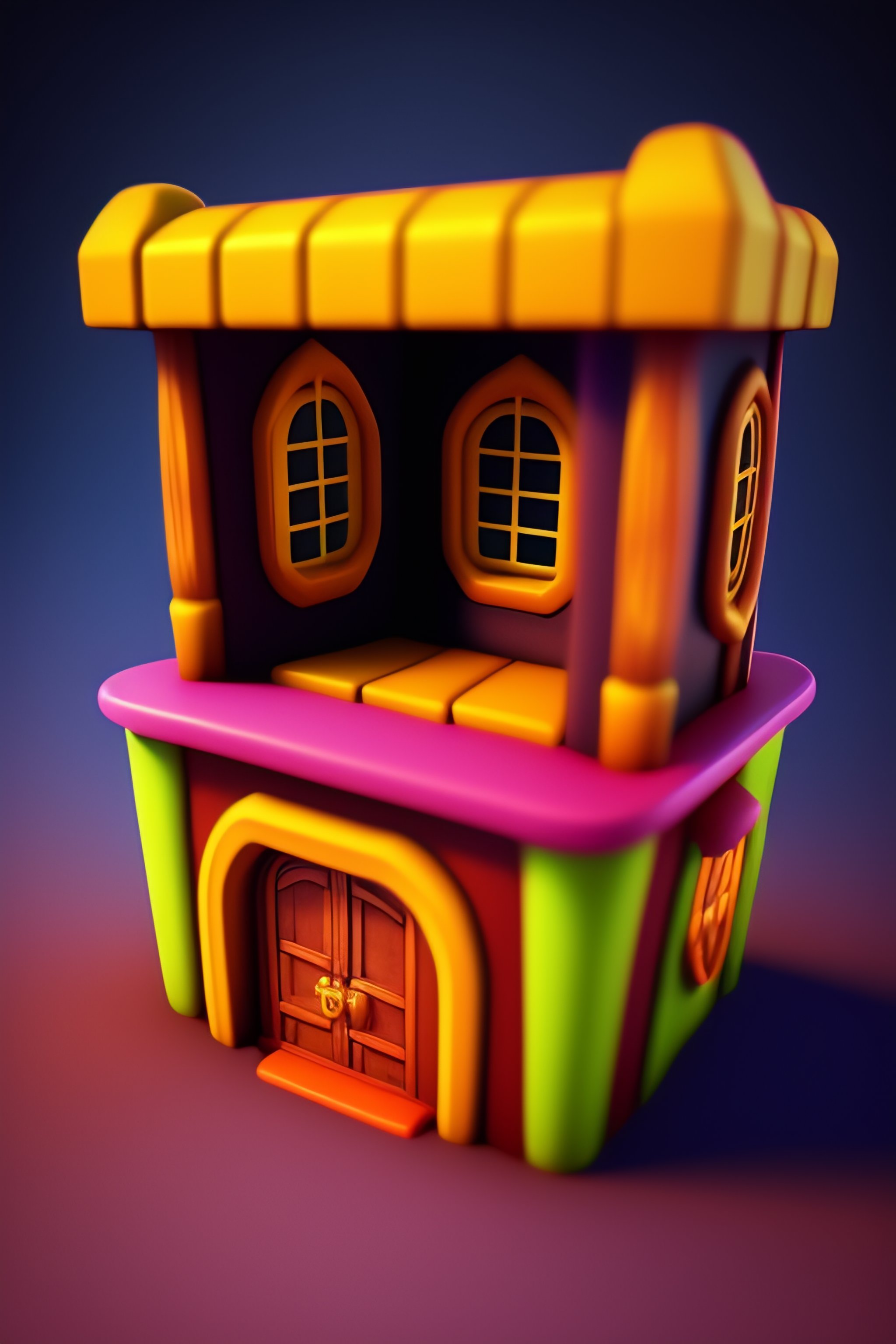 Lexica - 3d stylized little game building