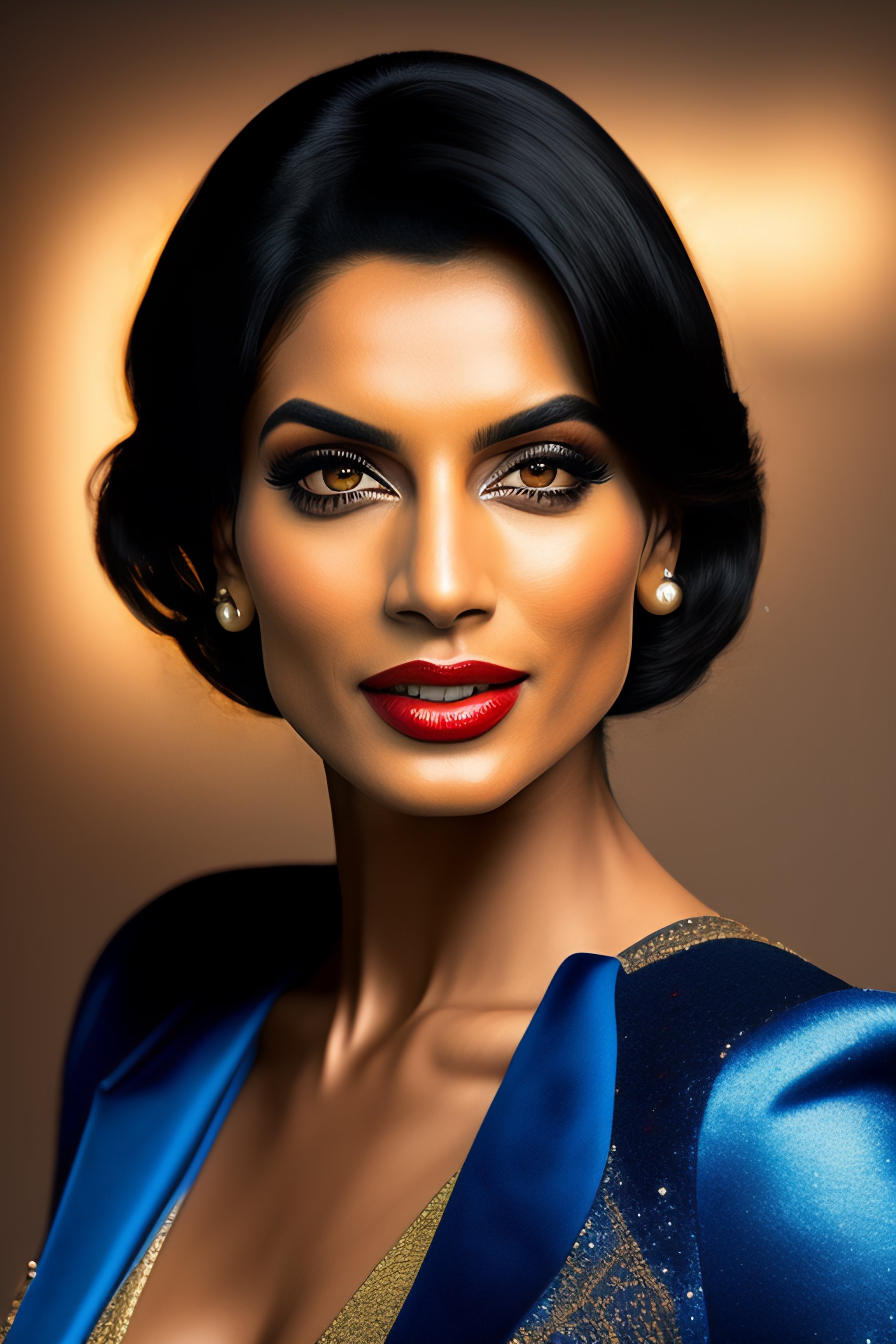 Lexica - Anglo-Indian woman in mid 30s, short straight black hair, like ...