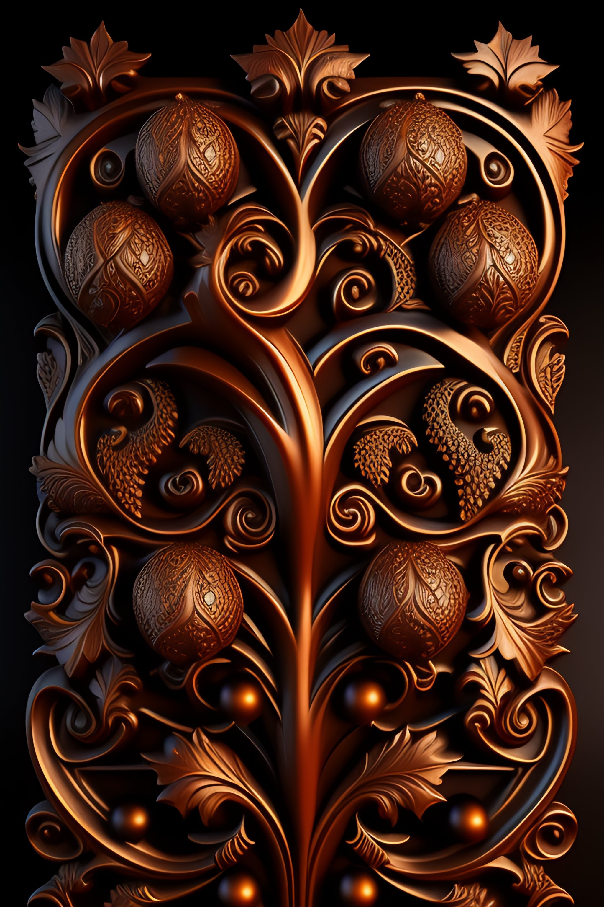 Lexica - Grape vines climbing, infinite detail, wood carving with ...