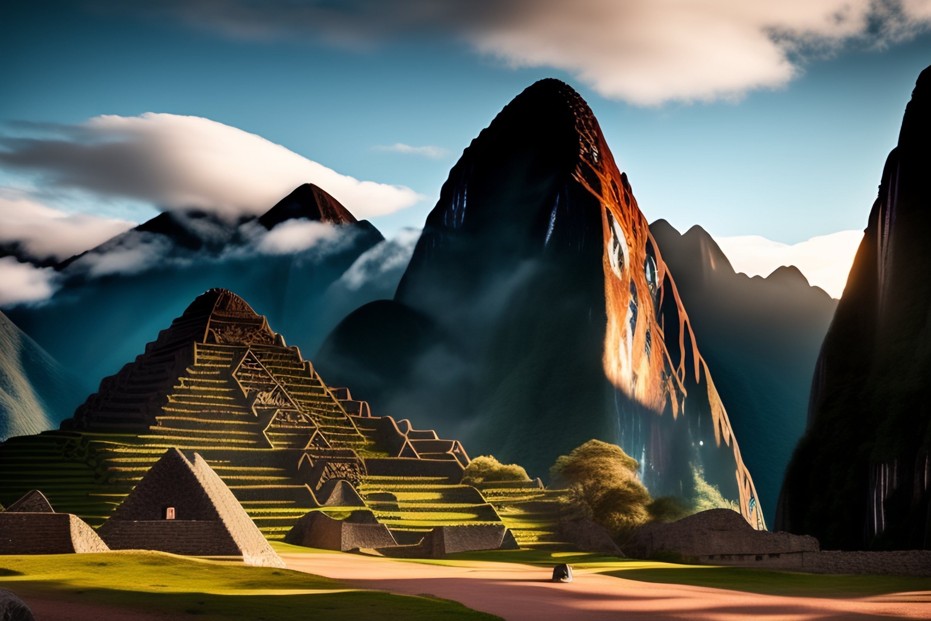 Lexica - Rock based livable city with people, ancient architecture ...