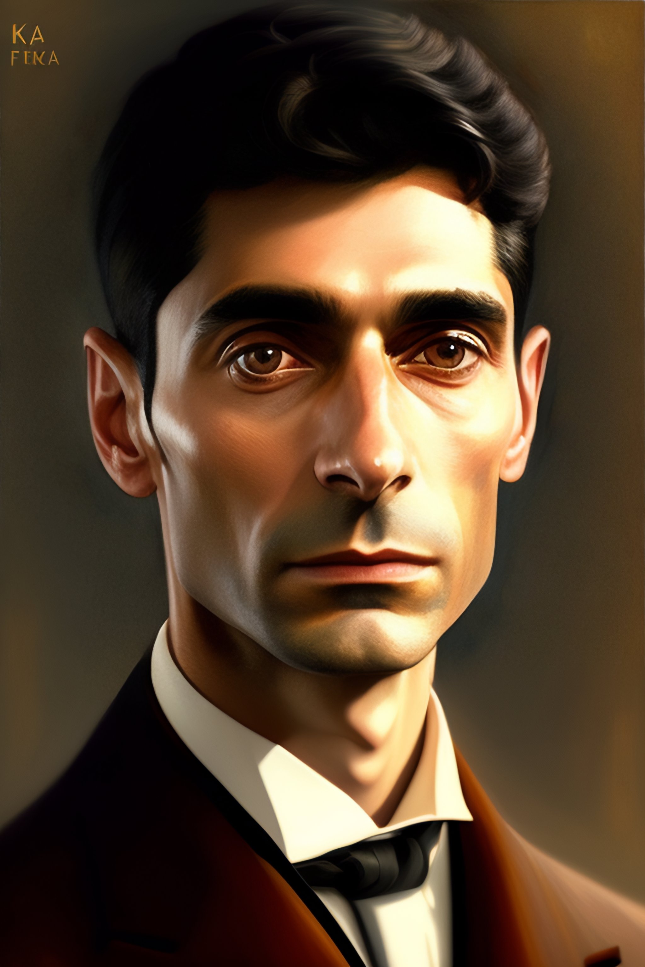 Lexica - A portrait of franz kafka, in the style of van gogh, sharp ...