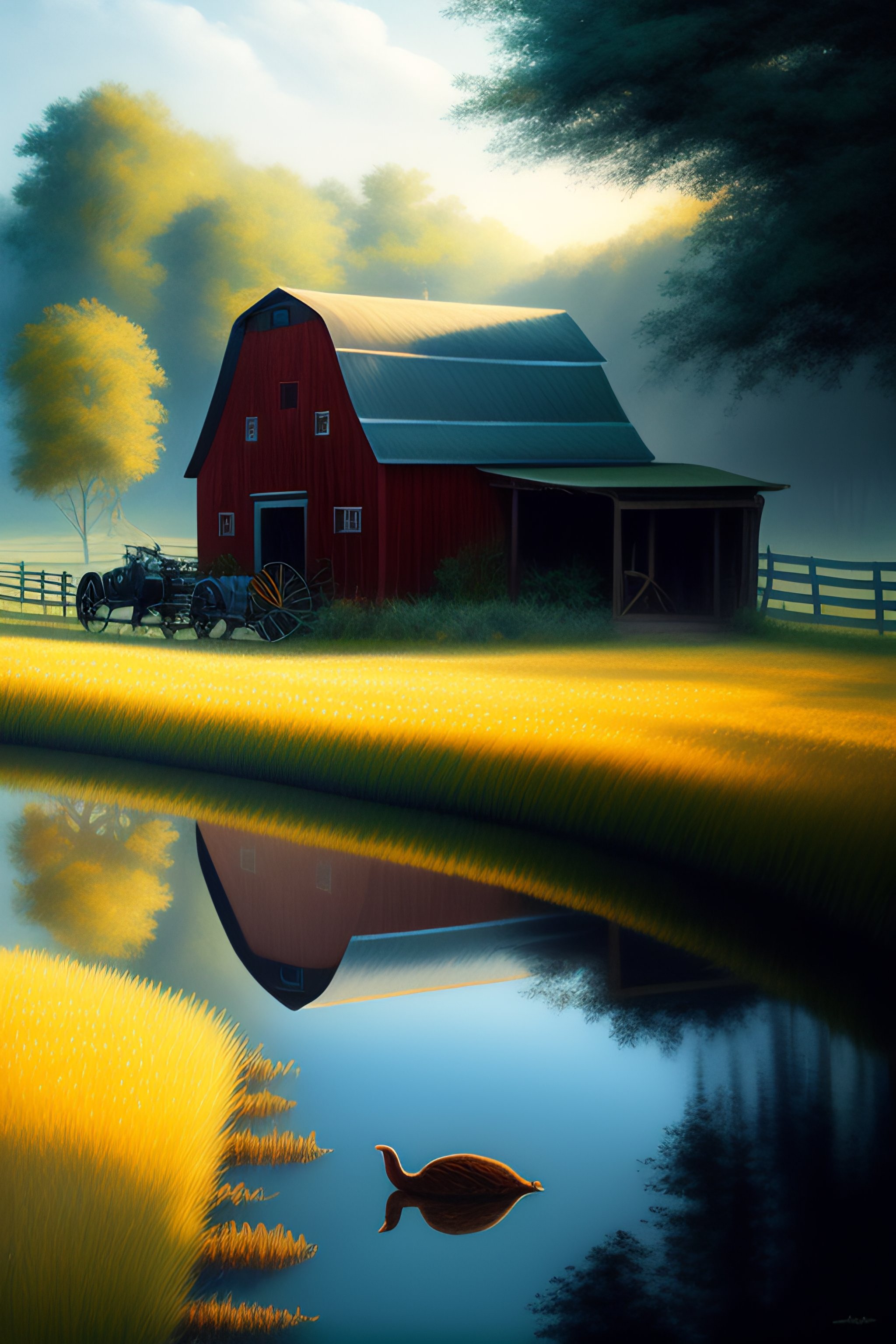 Lexica - Realistic farm landscape