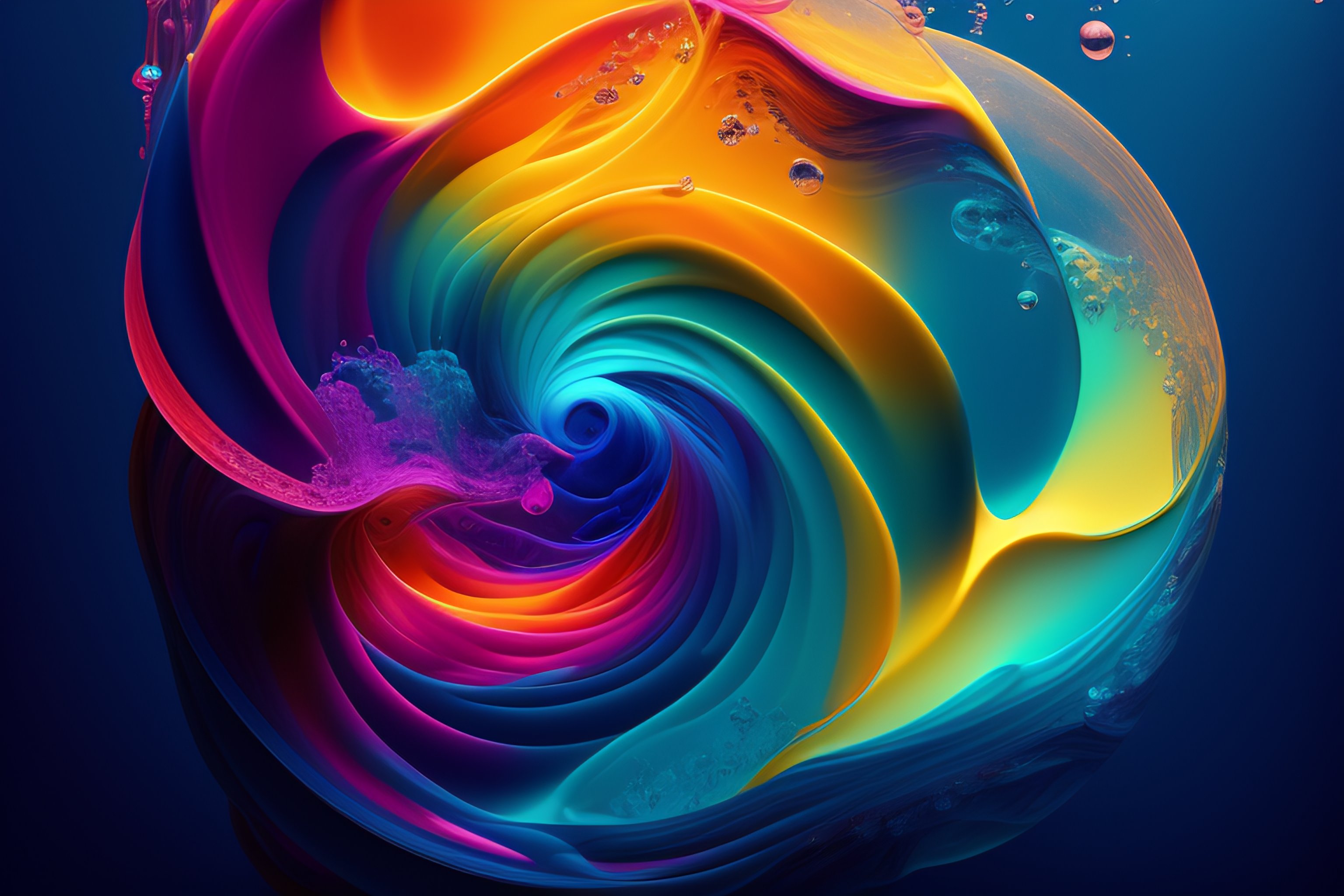 Lexica - Abstract colorful underwater ink art of a couple in love ...