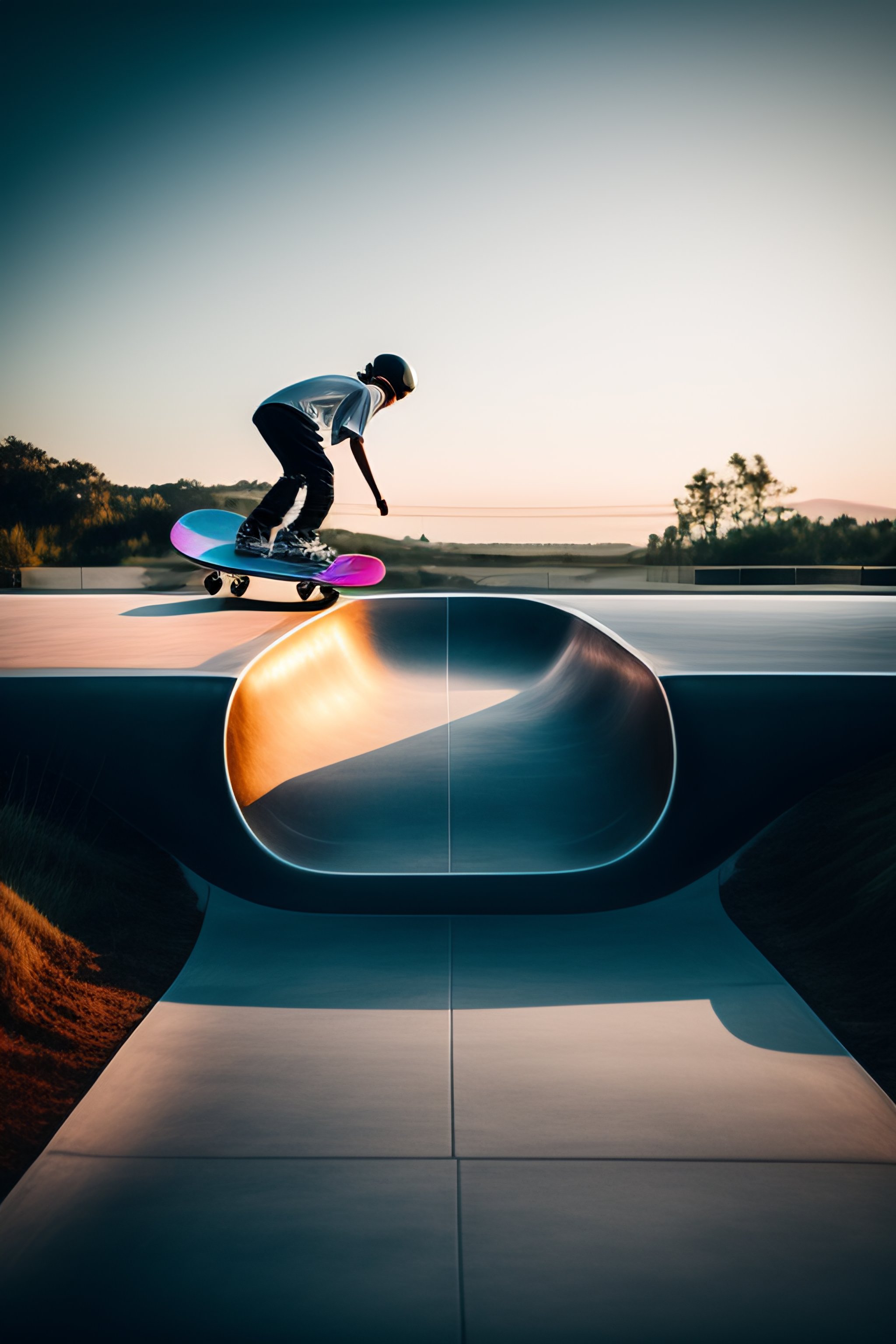 Lexica - Photo of a skateboarder on a ramp