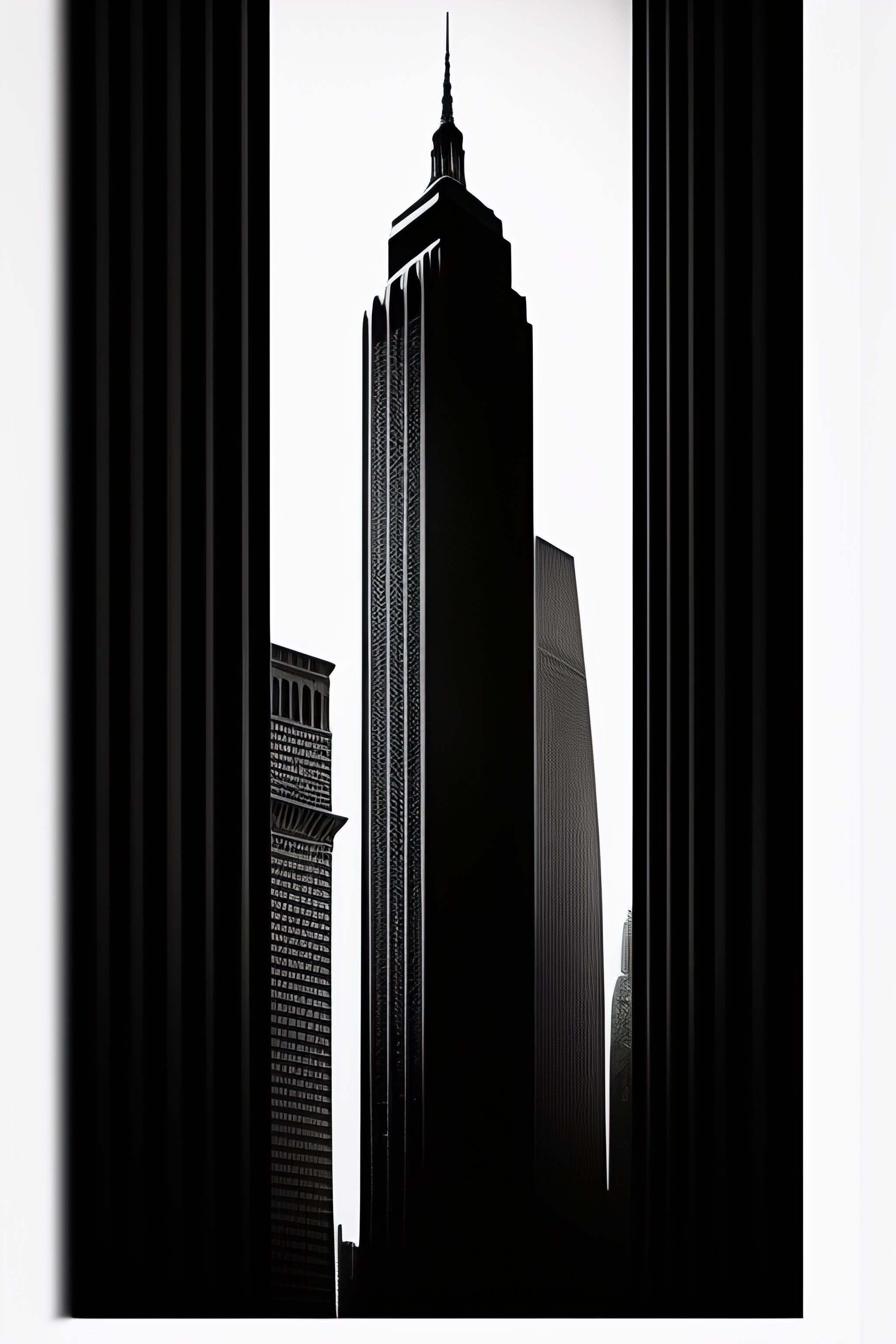 Lexica - Tall building, wide angle, gotham, dark, new york, from the ...