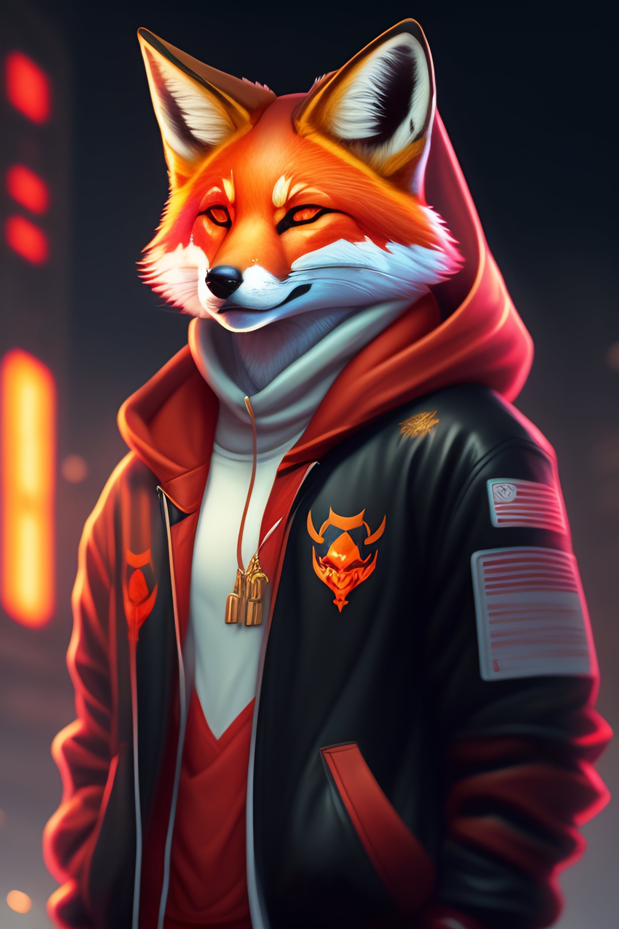 Lexica - A league of legends concept art of an anthropomorphic red fox ...