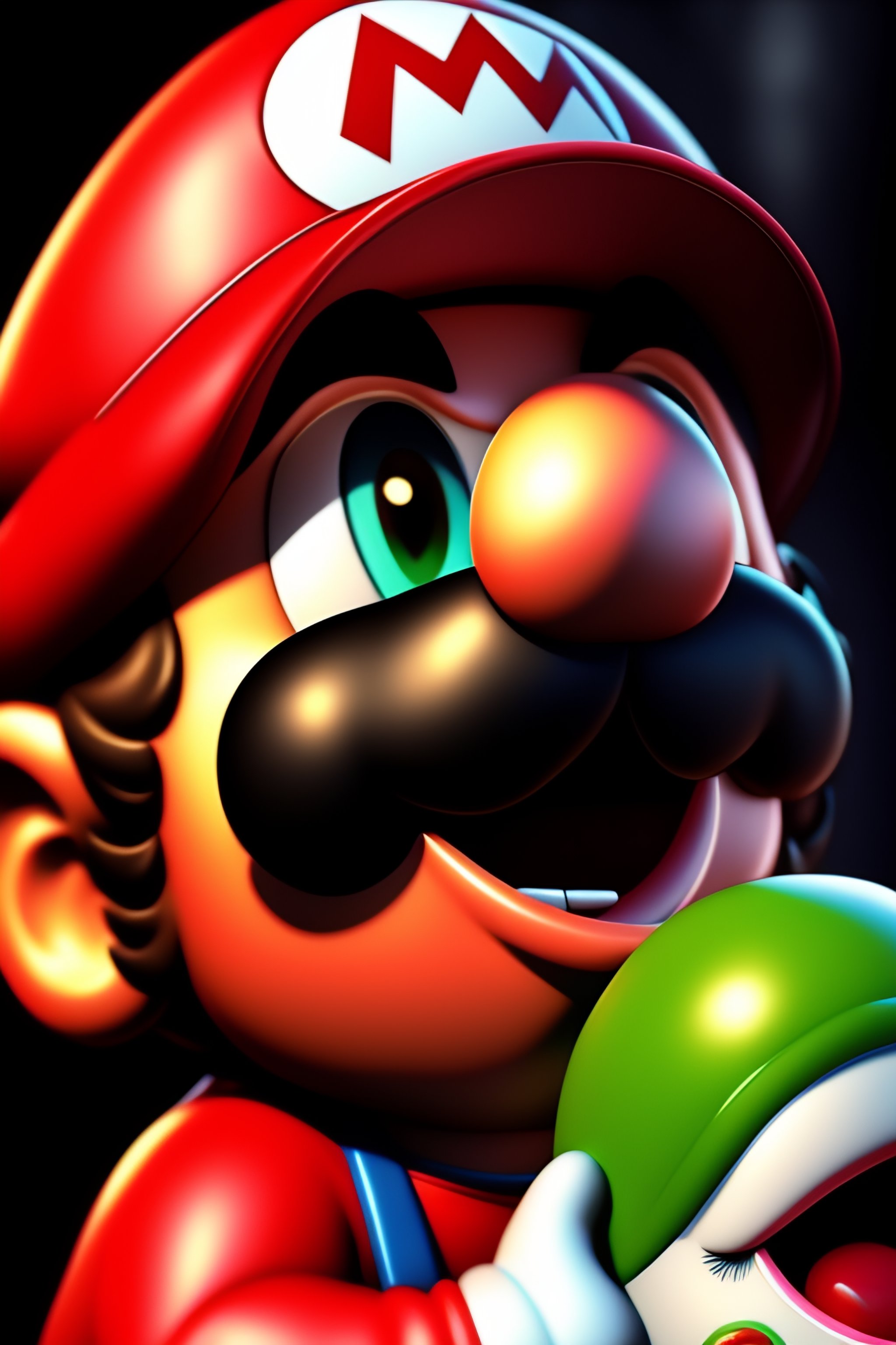 Lexica - Mario and his gang beating up yoshi, Realistic, Blood, drama ...