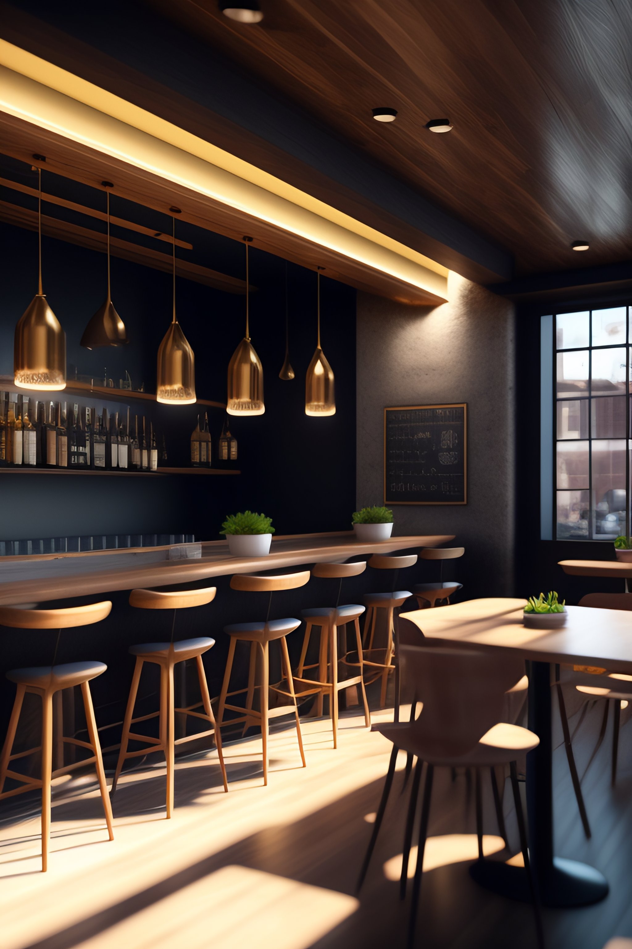Lexica - Cafe interior, industrial effect, ultra-realistic, octane ...