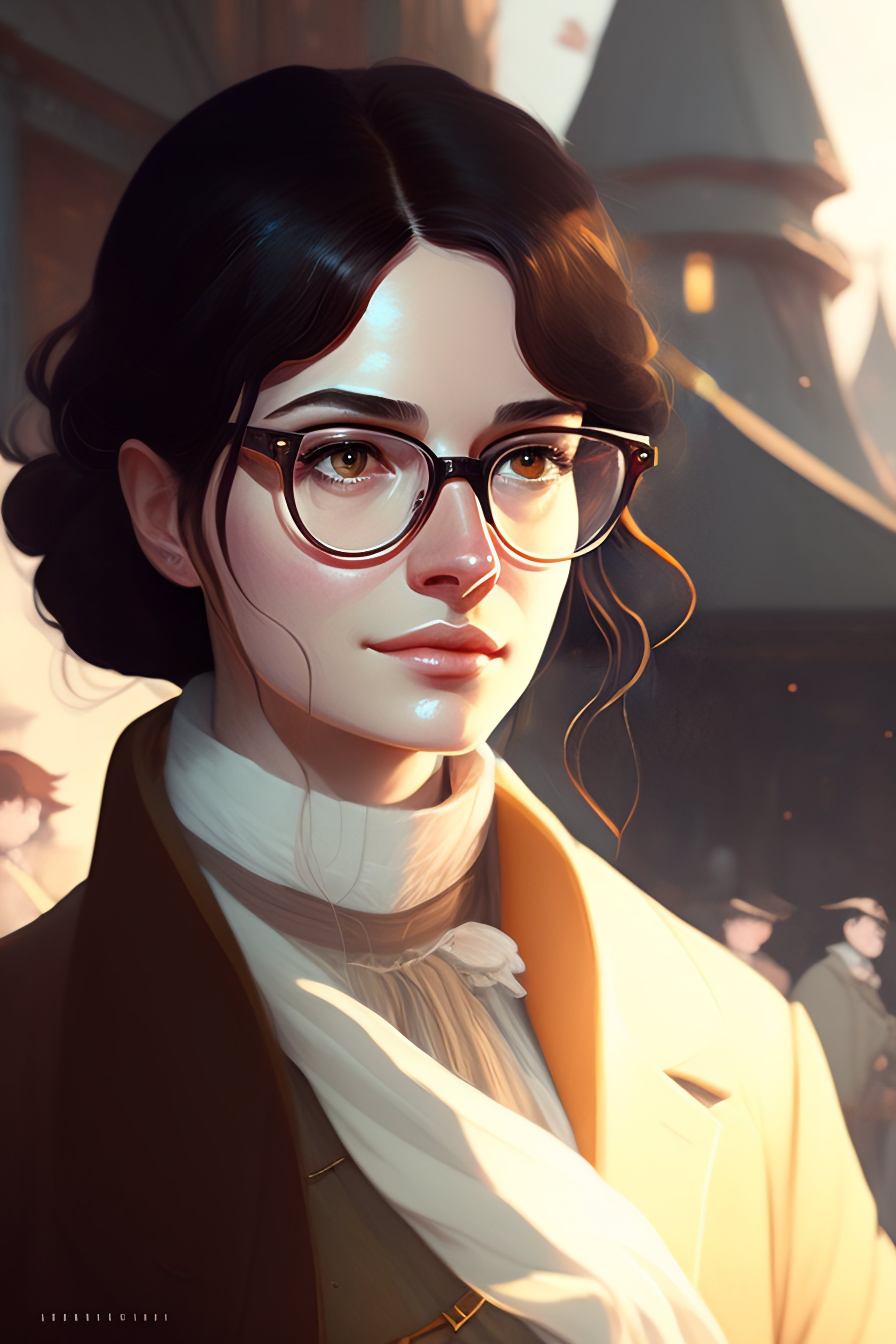 Lexica - (((((freckles))))) wearing spectacles Victorian reporter ...