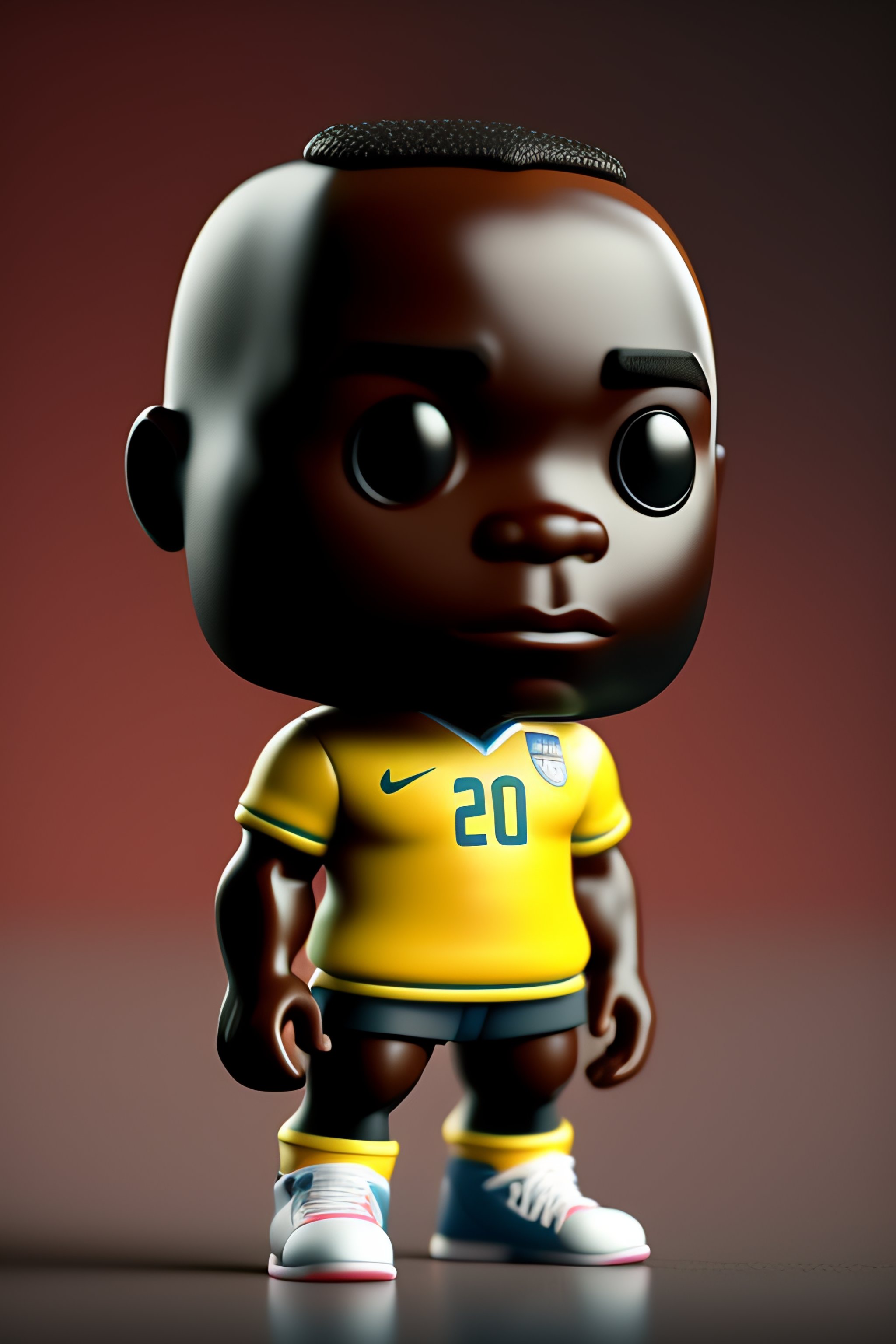 Lexica - Full body 3d render of funko pop Pelé