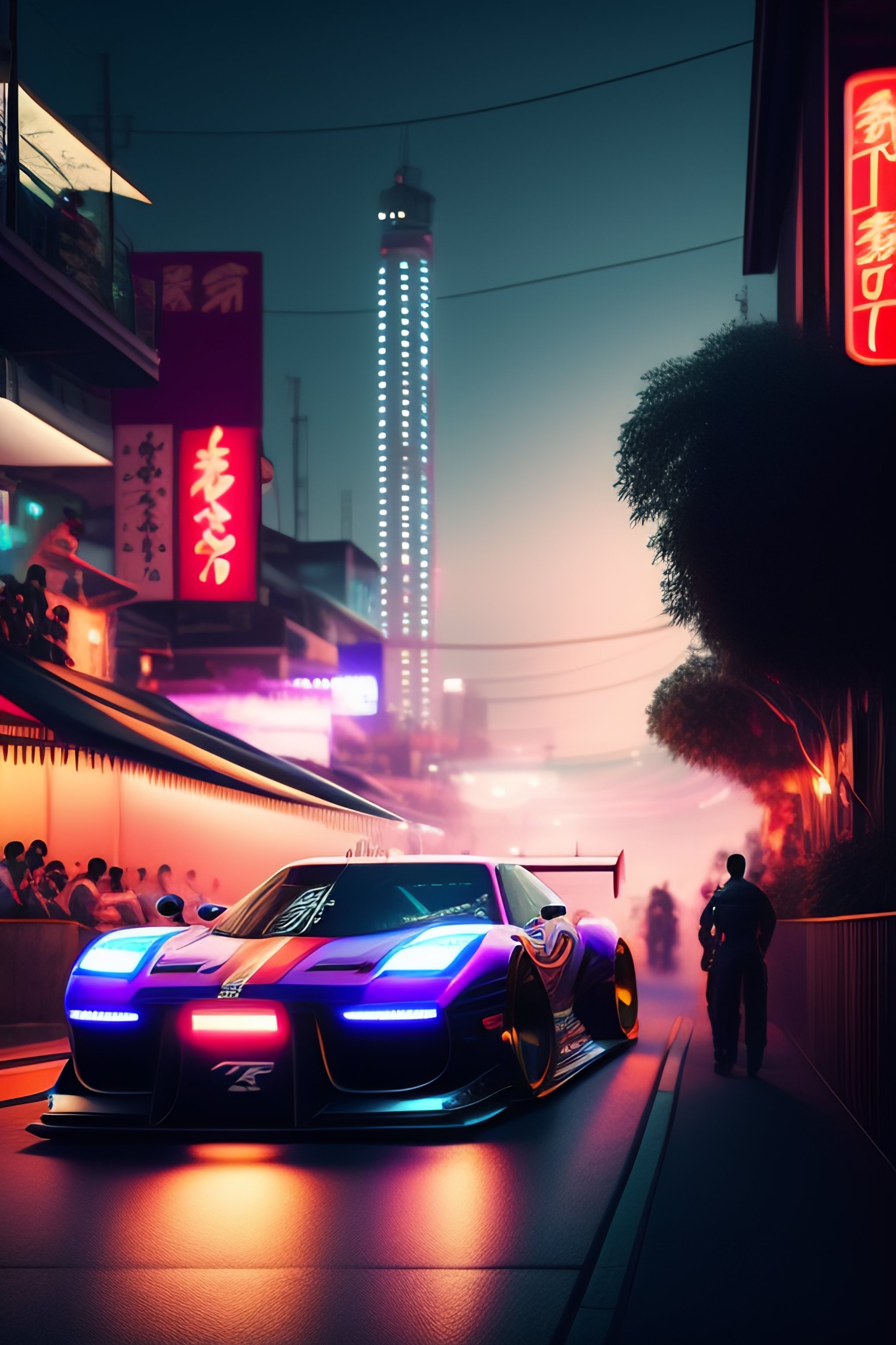 Lexica - Drift , street racing , Japan street, night city , concept art ...