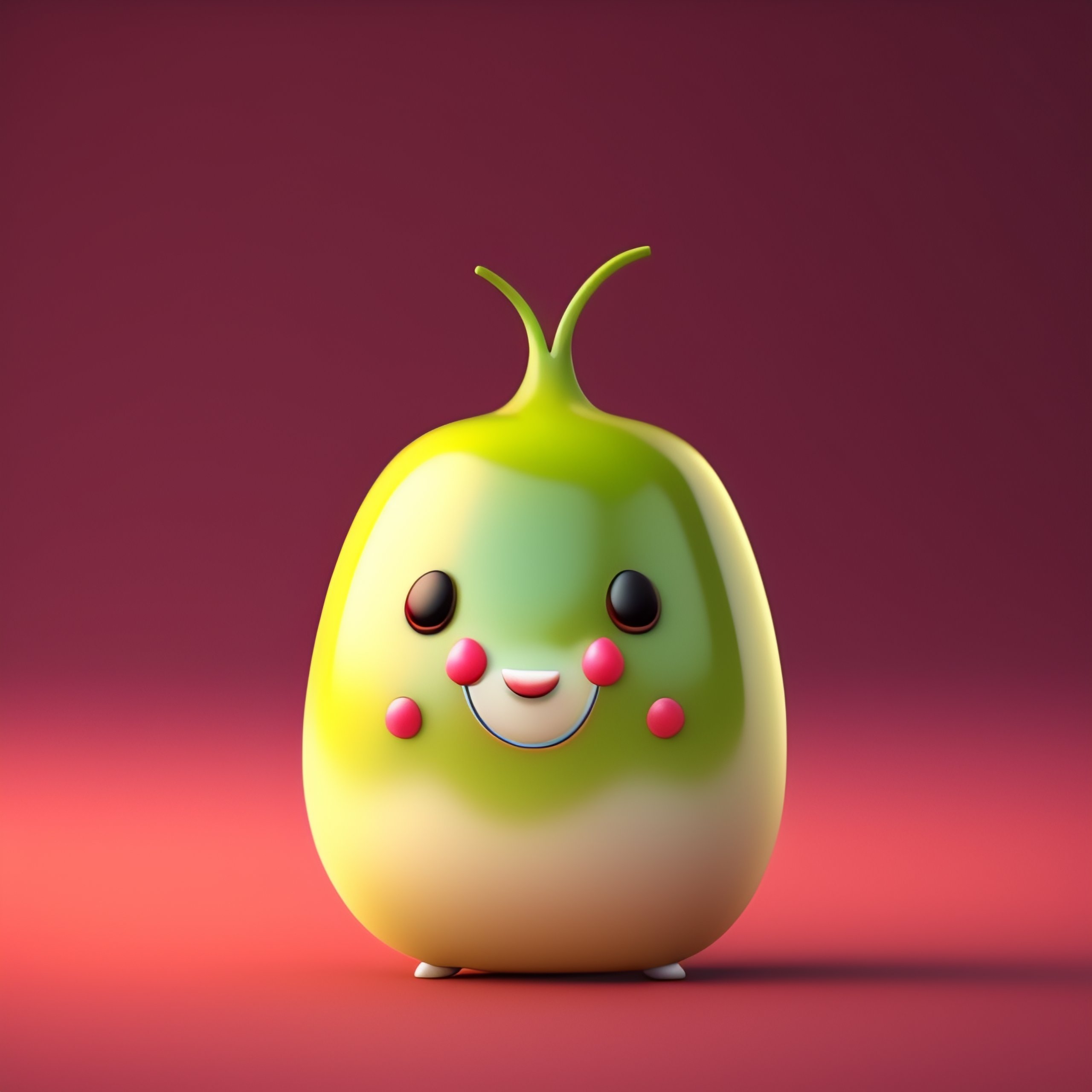 Lexica - Cute radish character on a simple background, studio ghibli ...