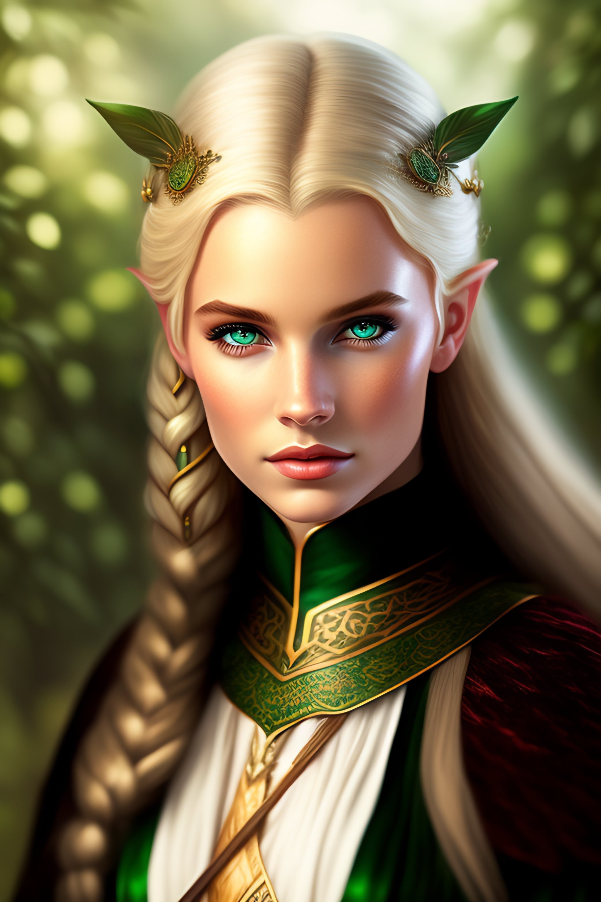 Lexica - Archer girl, tolkien elven, younger, victorian dress, fantasy ...