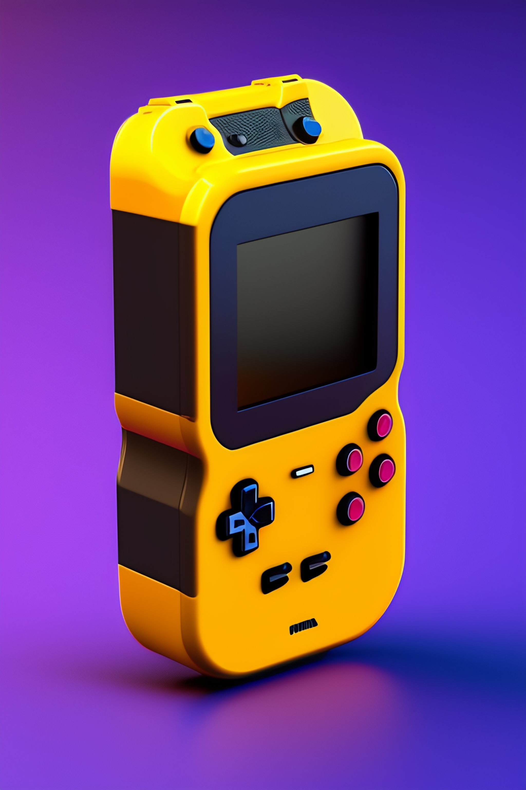 Lexica - 3D pixel retro tiny cute game boy render, ps4