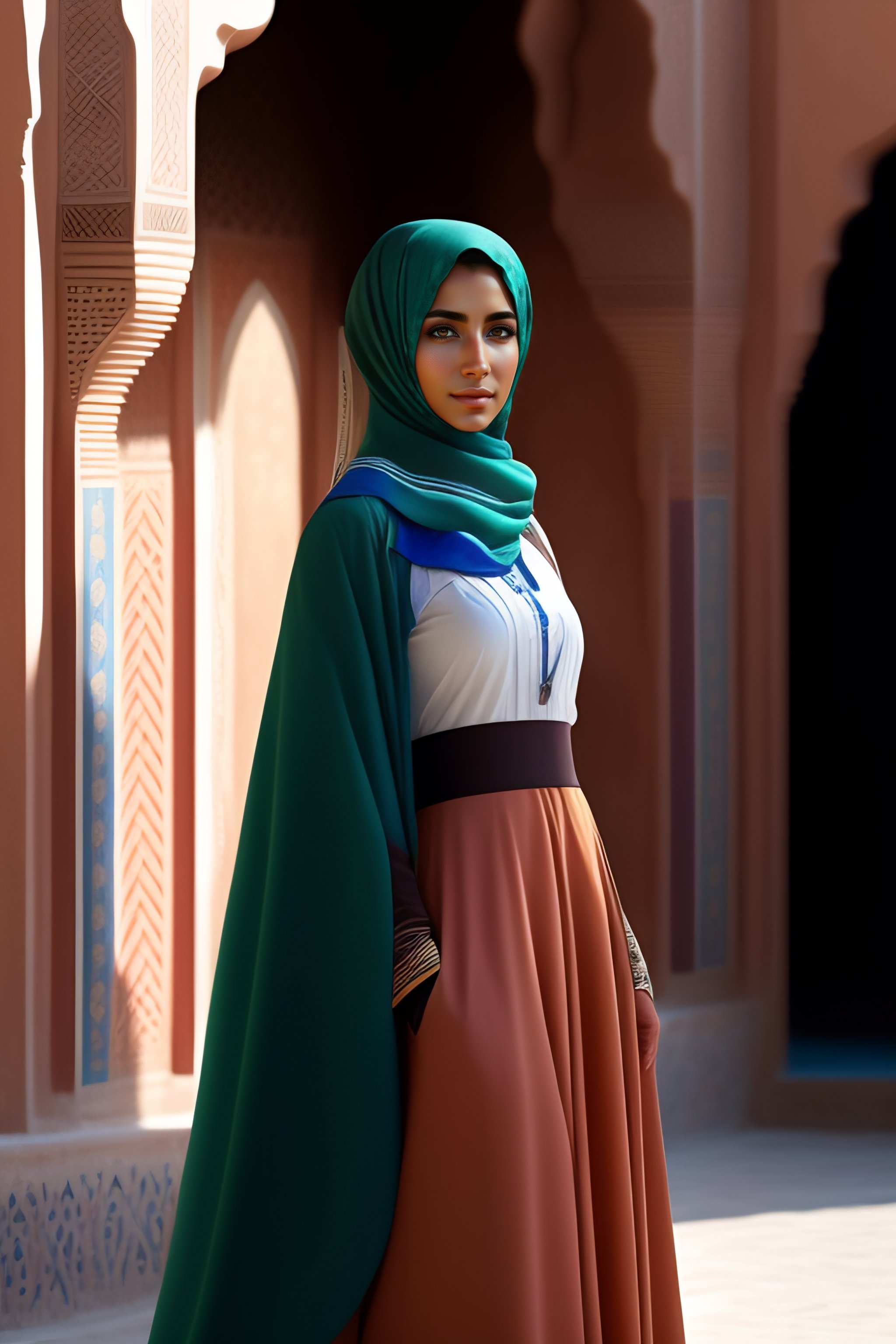 Lexica - Portrait of an anime character hyper realistic moslim girl ...