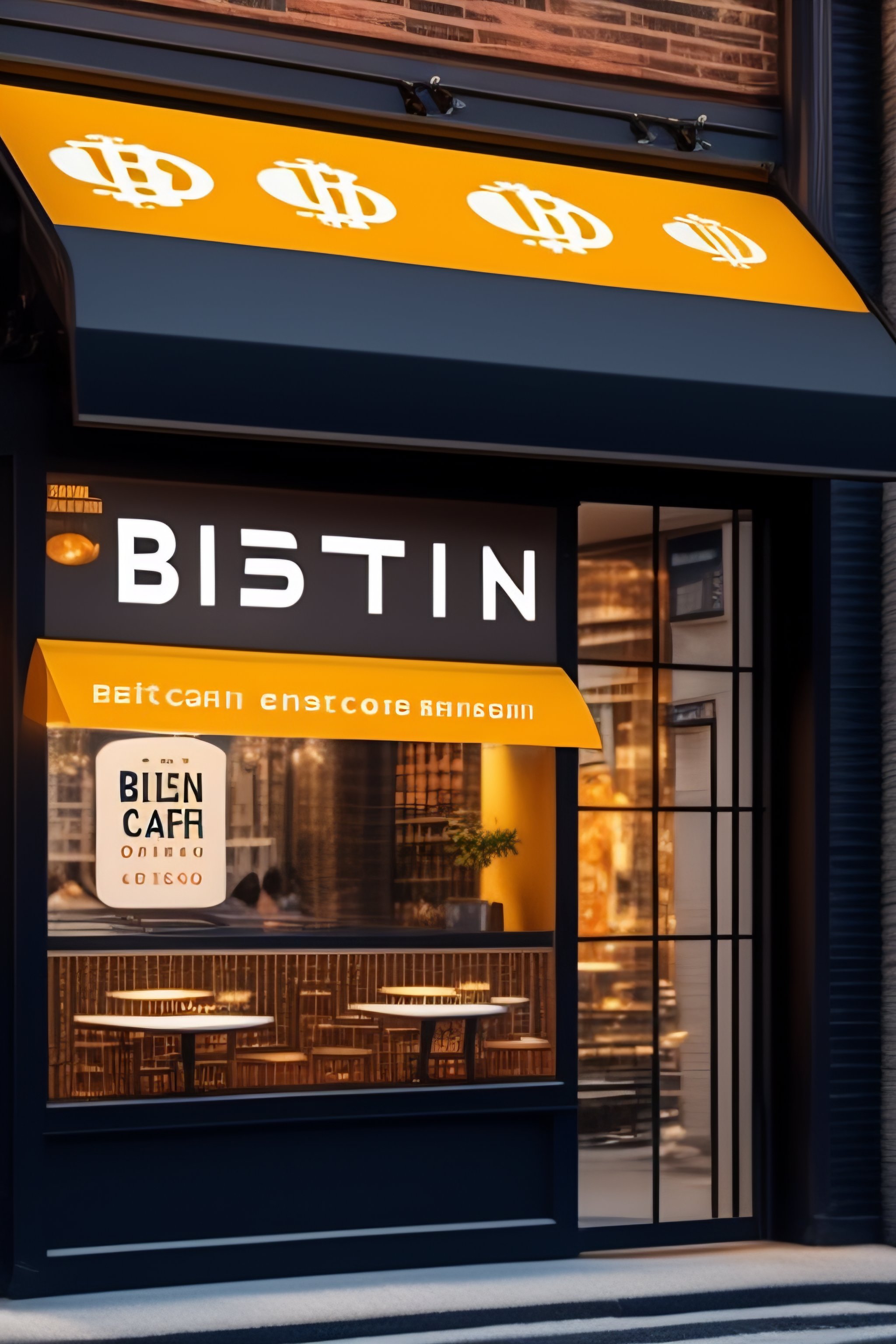 Lexica - Generate a picture of a bustling bitcoin cafe located in a ...