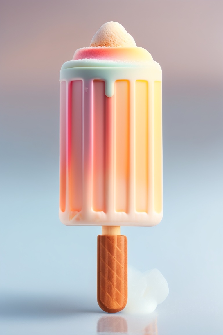 Lexica - Prompt 2 Imagine a delightful ice cream popsicle on a warm ...