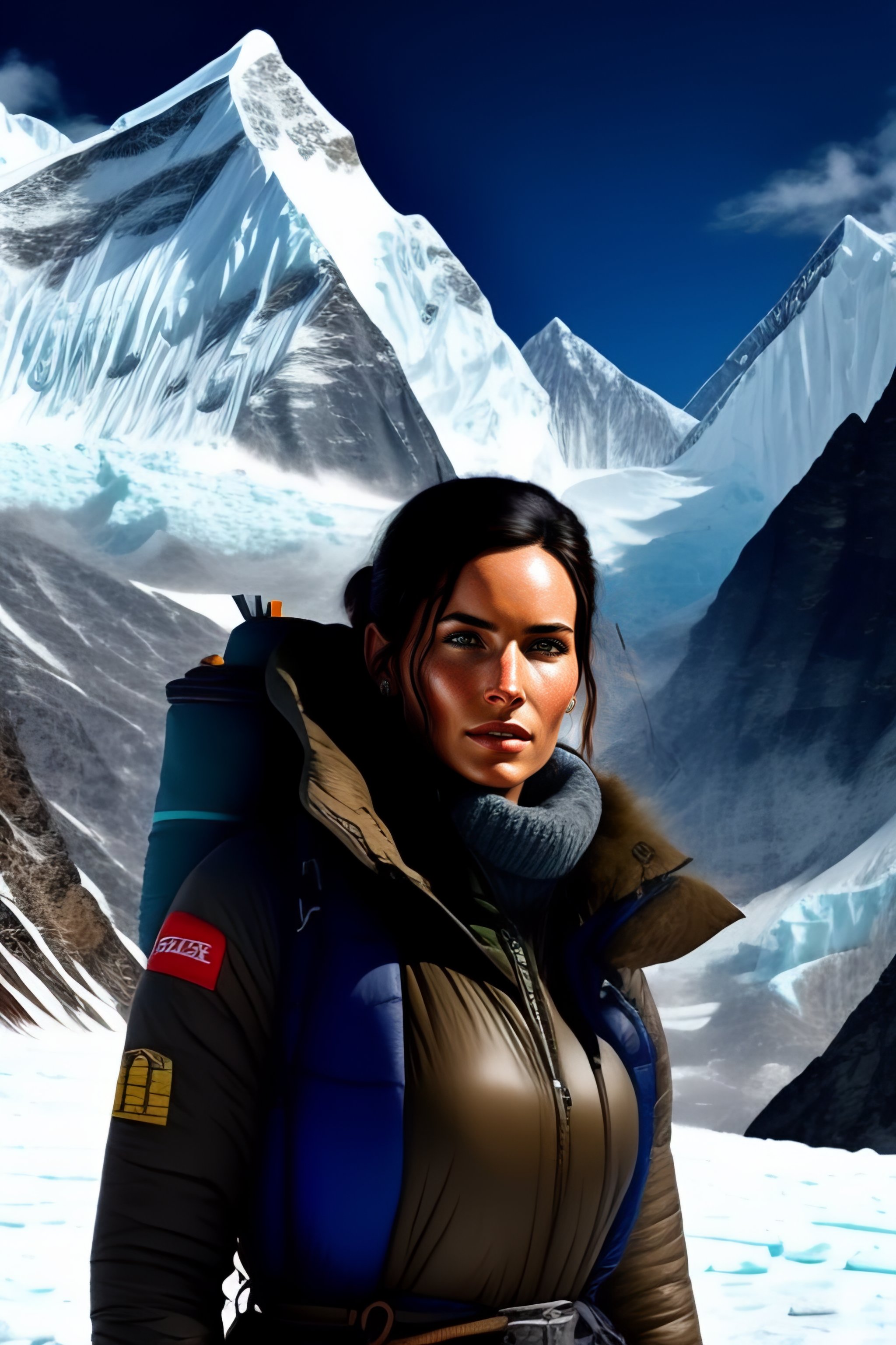 Lexica - Real life lara croft in Everest Base Camp, Nepal, Hyper ...