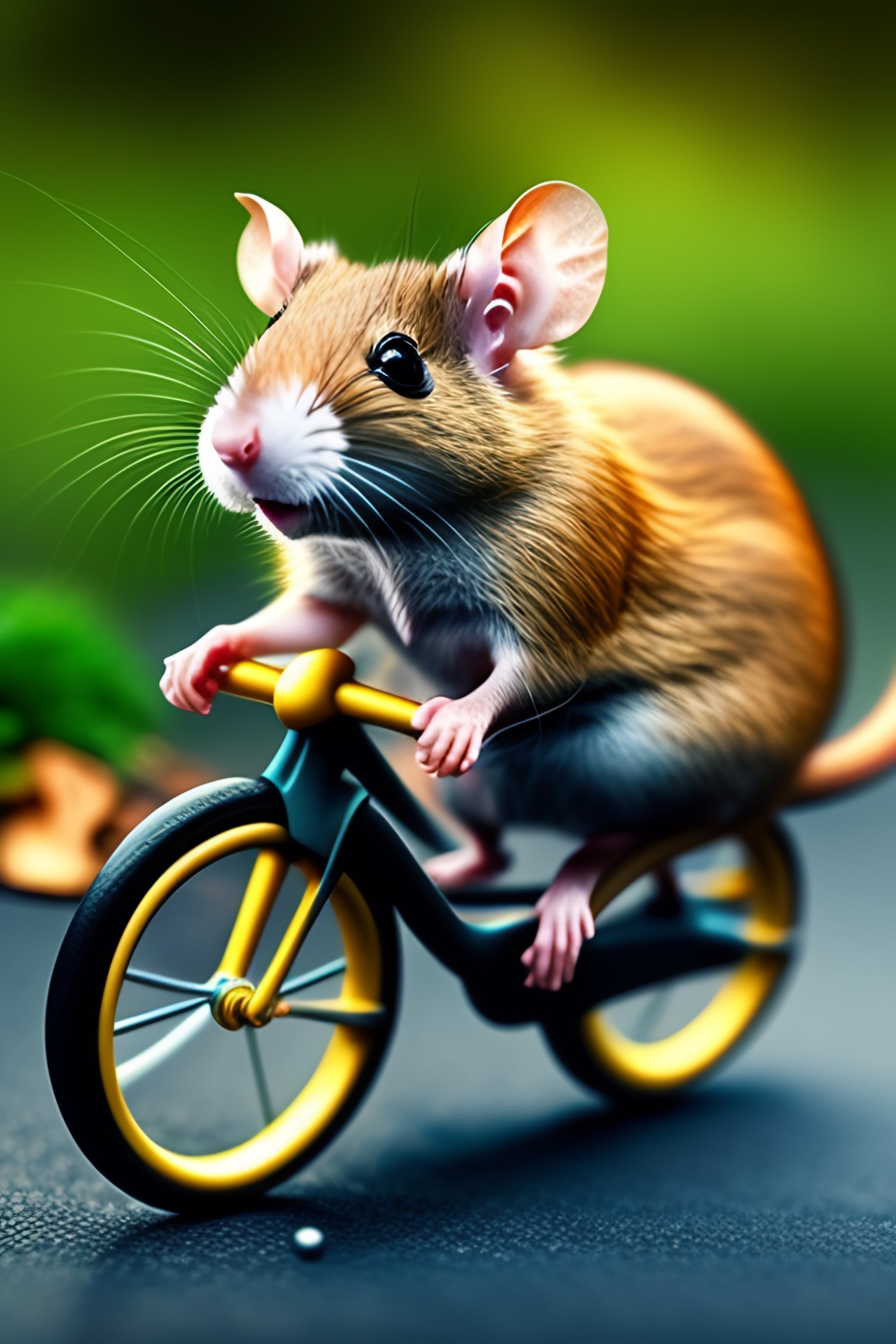 Lexica - A rat riding a bycicle