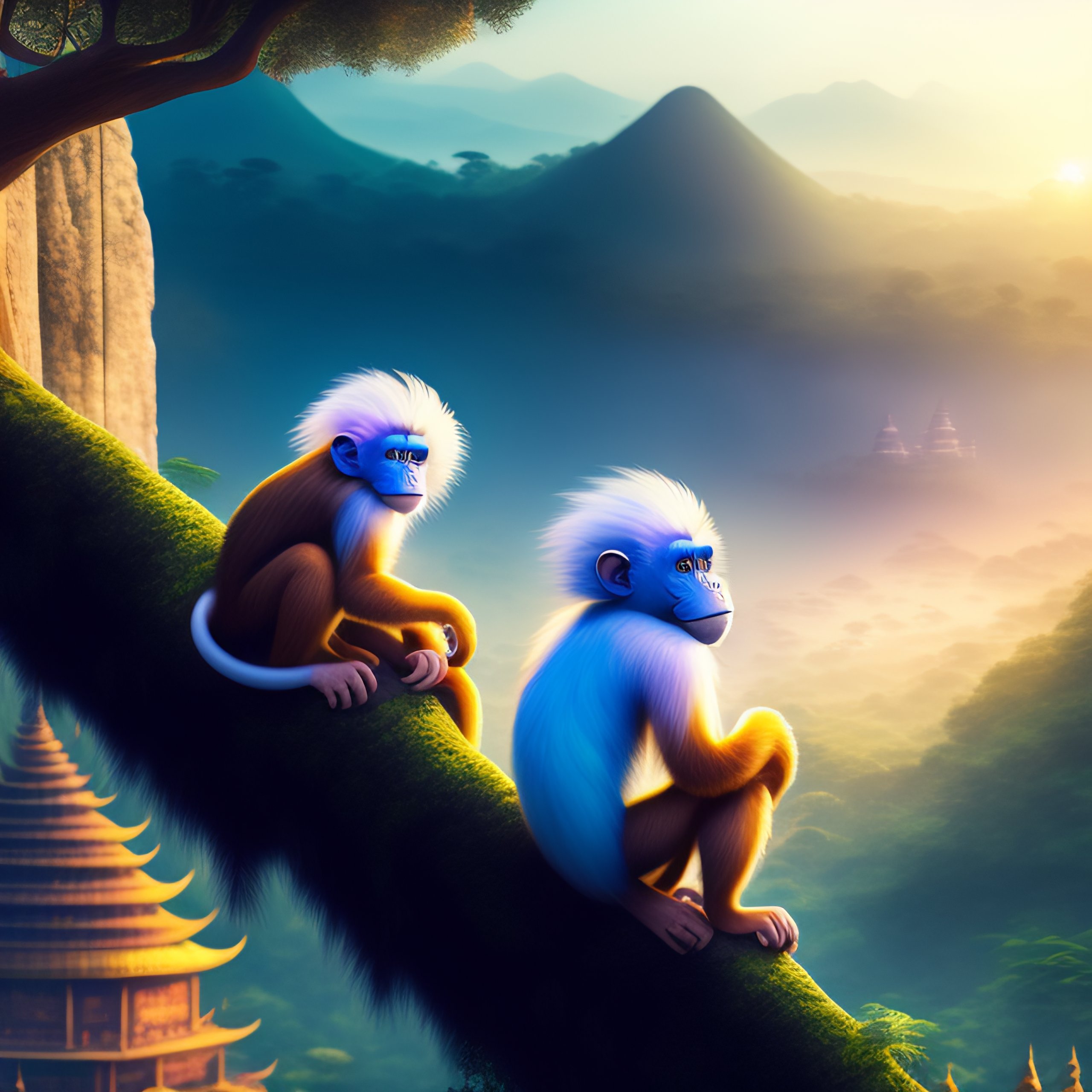 Animated Crazy Looking Monkey