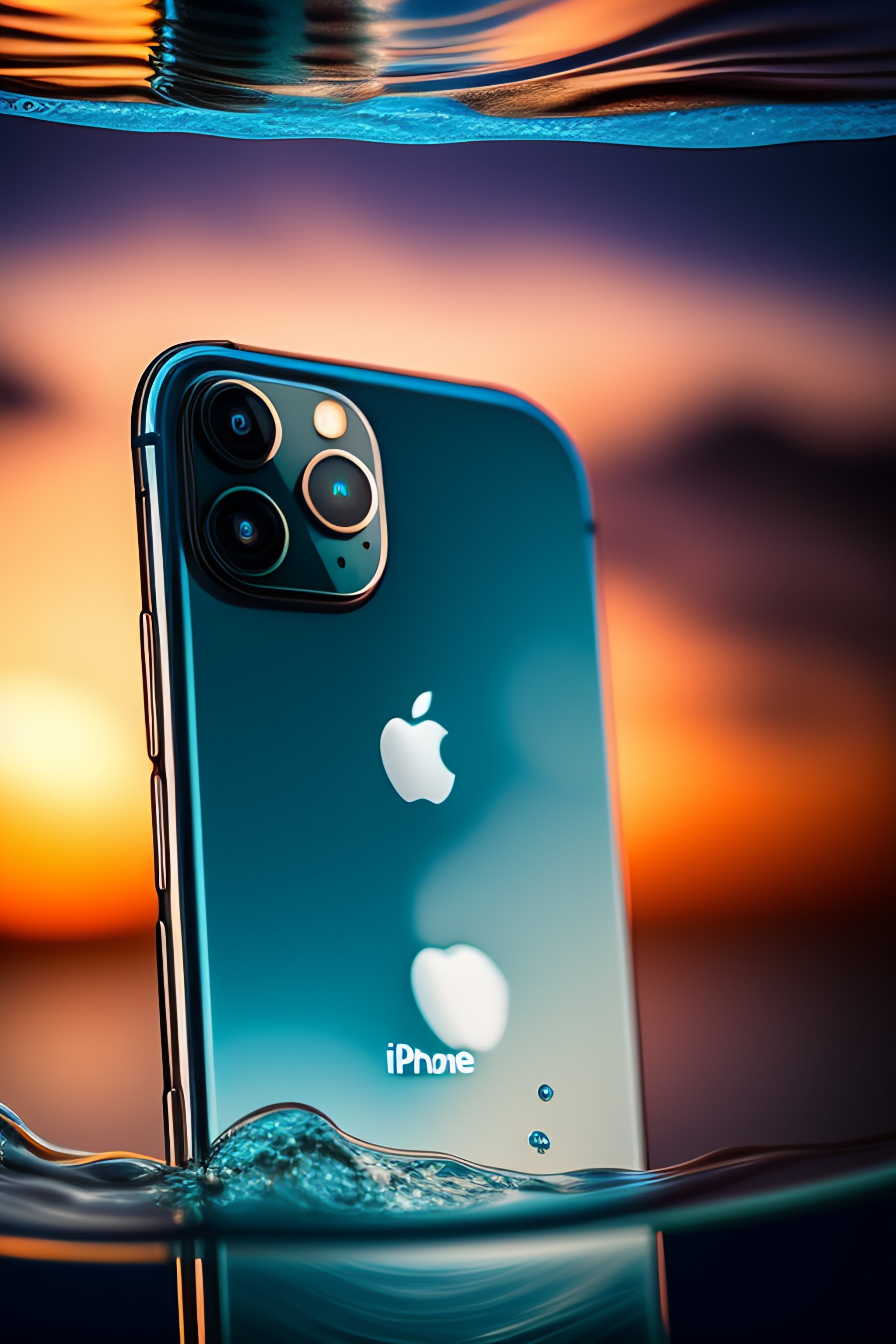 Lexica - IPhone 14 pro in the water,4k