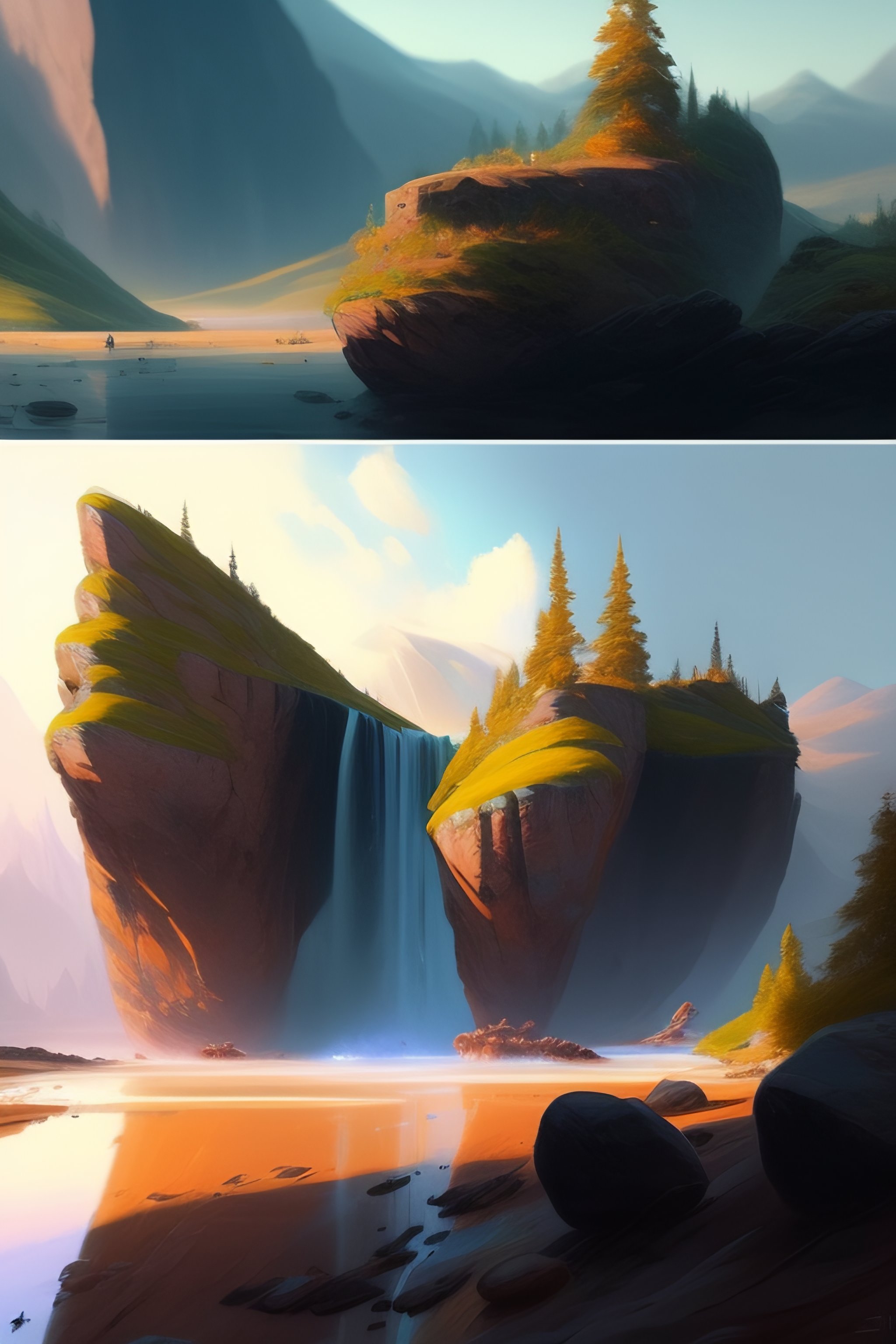 Lexica - Enviroment concept art, oil painting by Jama Jurabaev ...