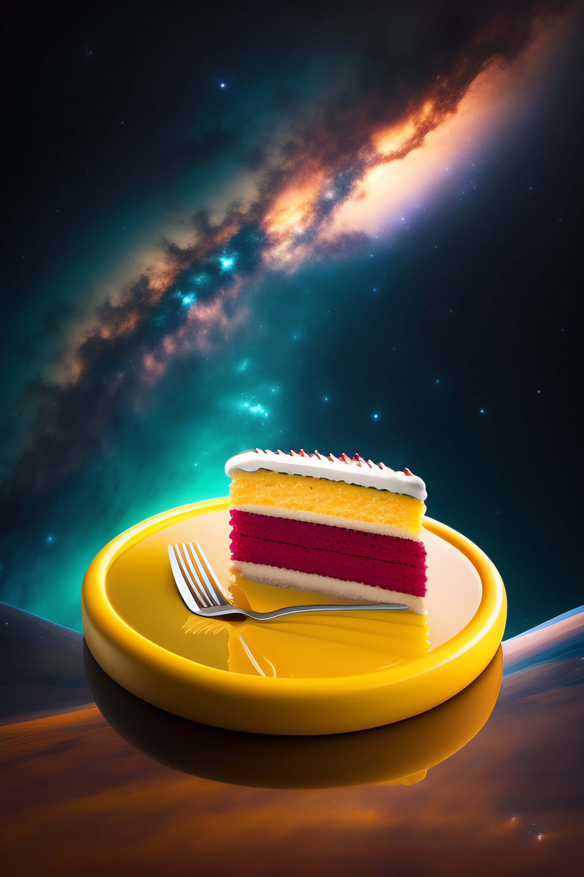 Lexica - Piece of cake floating in space