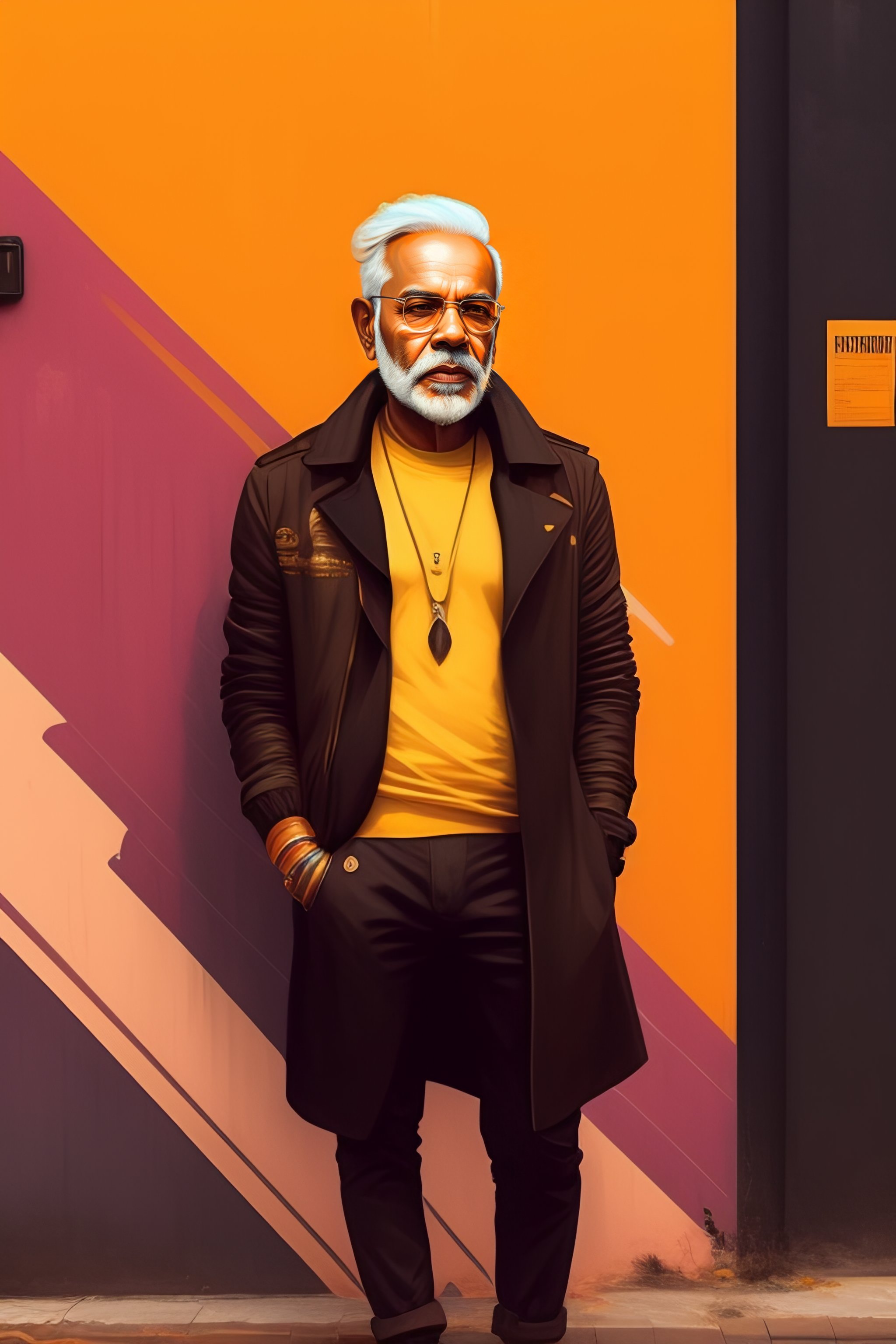 Lexica - Full body highly detailed portrait of narendra modi by atey ...