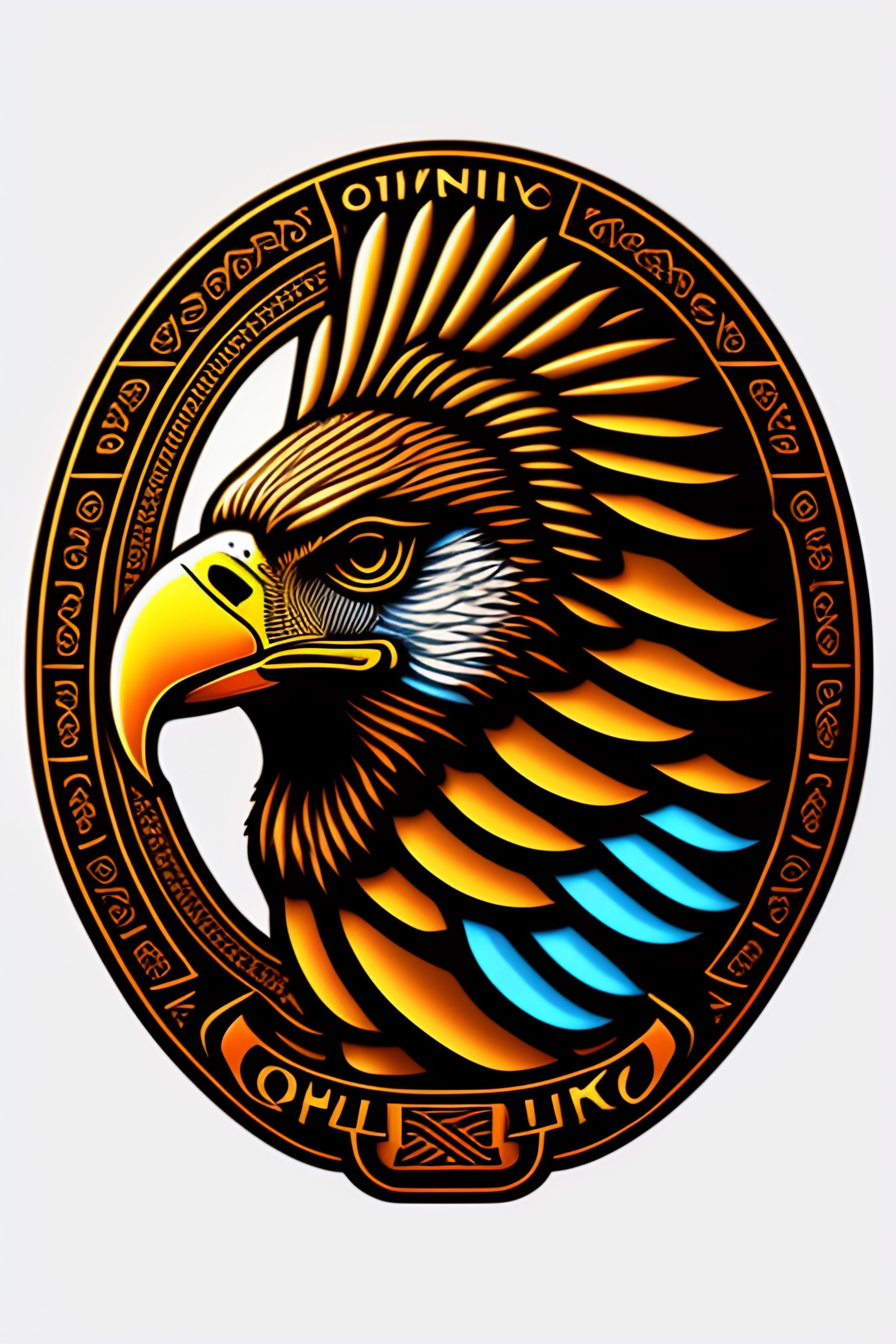Lexica - Logo of eagle's head with big eye, steampunk, aztec ...