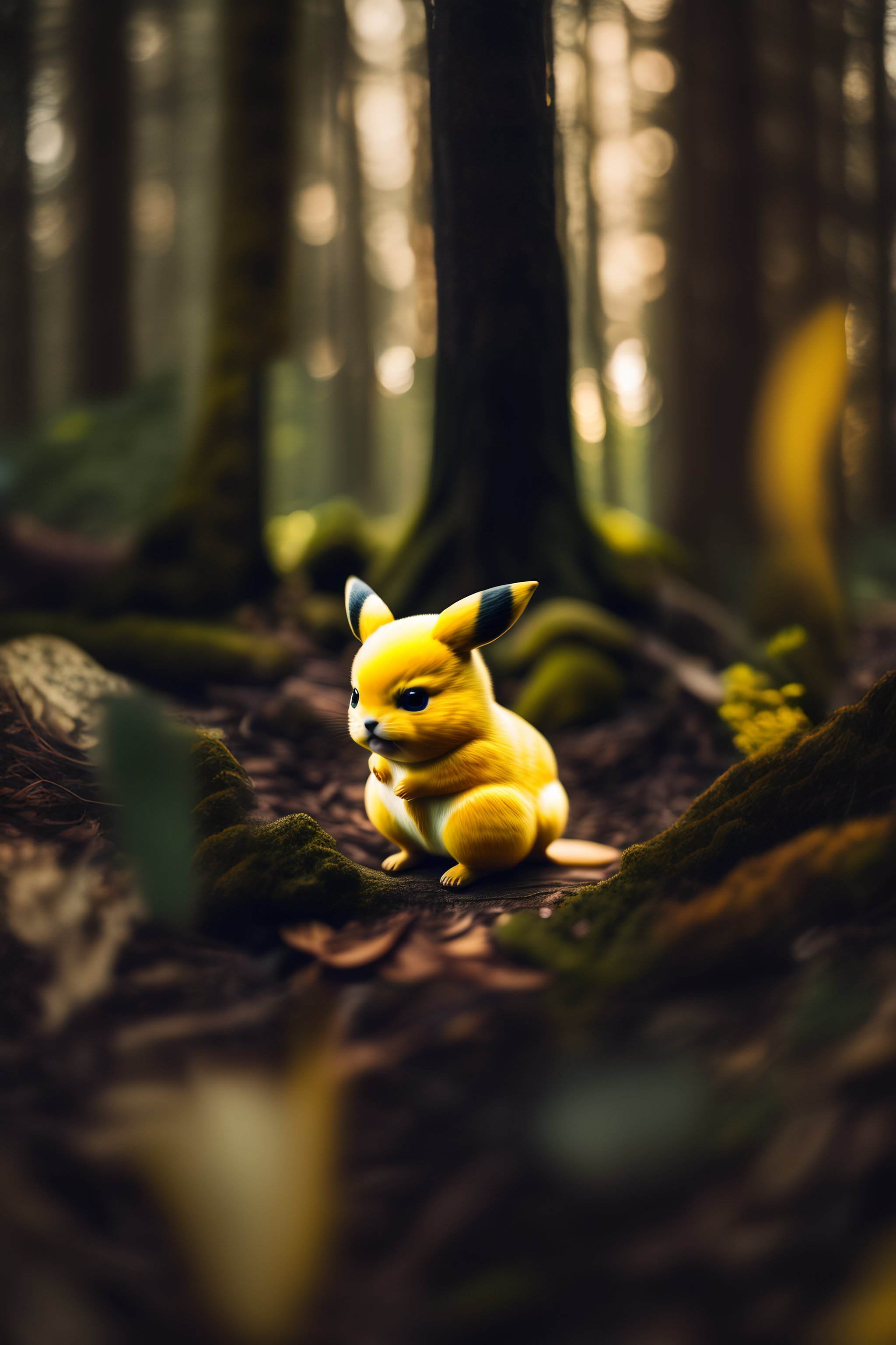 Lexica - Hyper realistic pikachu baby left in the woods,weird ...