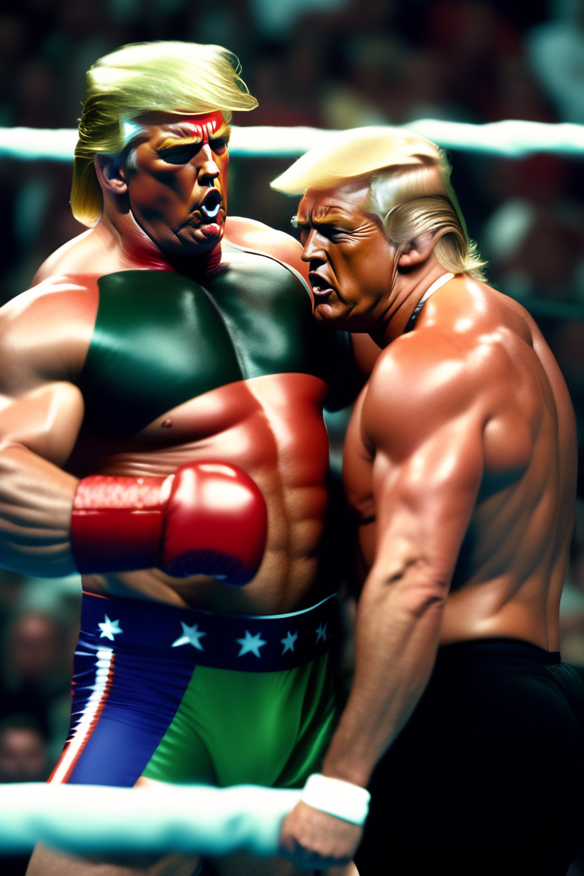 Lexica - Donald Trump wrestling match against hulk hogan