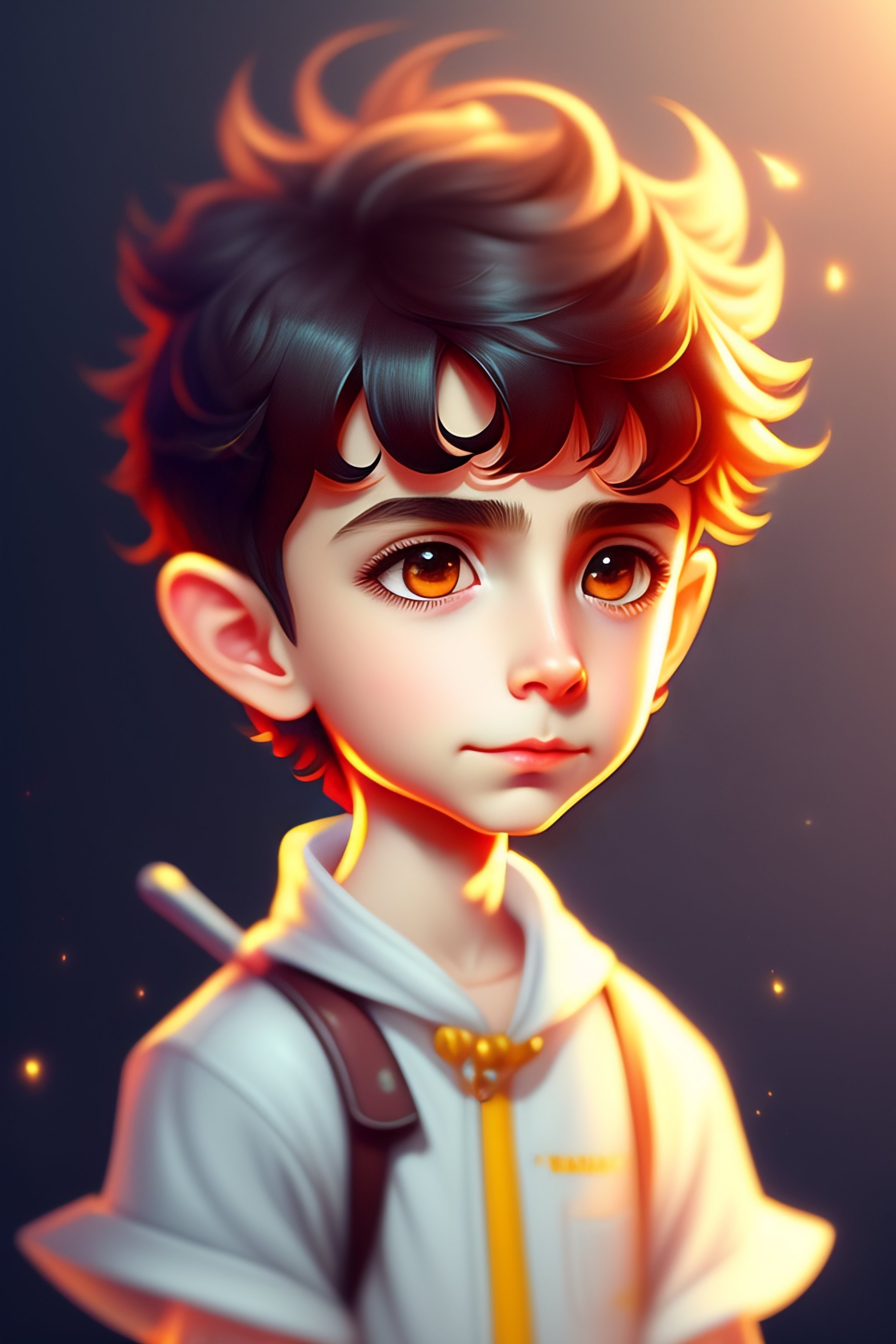 Lexica - Cute and adorable timothee chalamet boy cartoon anime demon ...