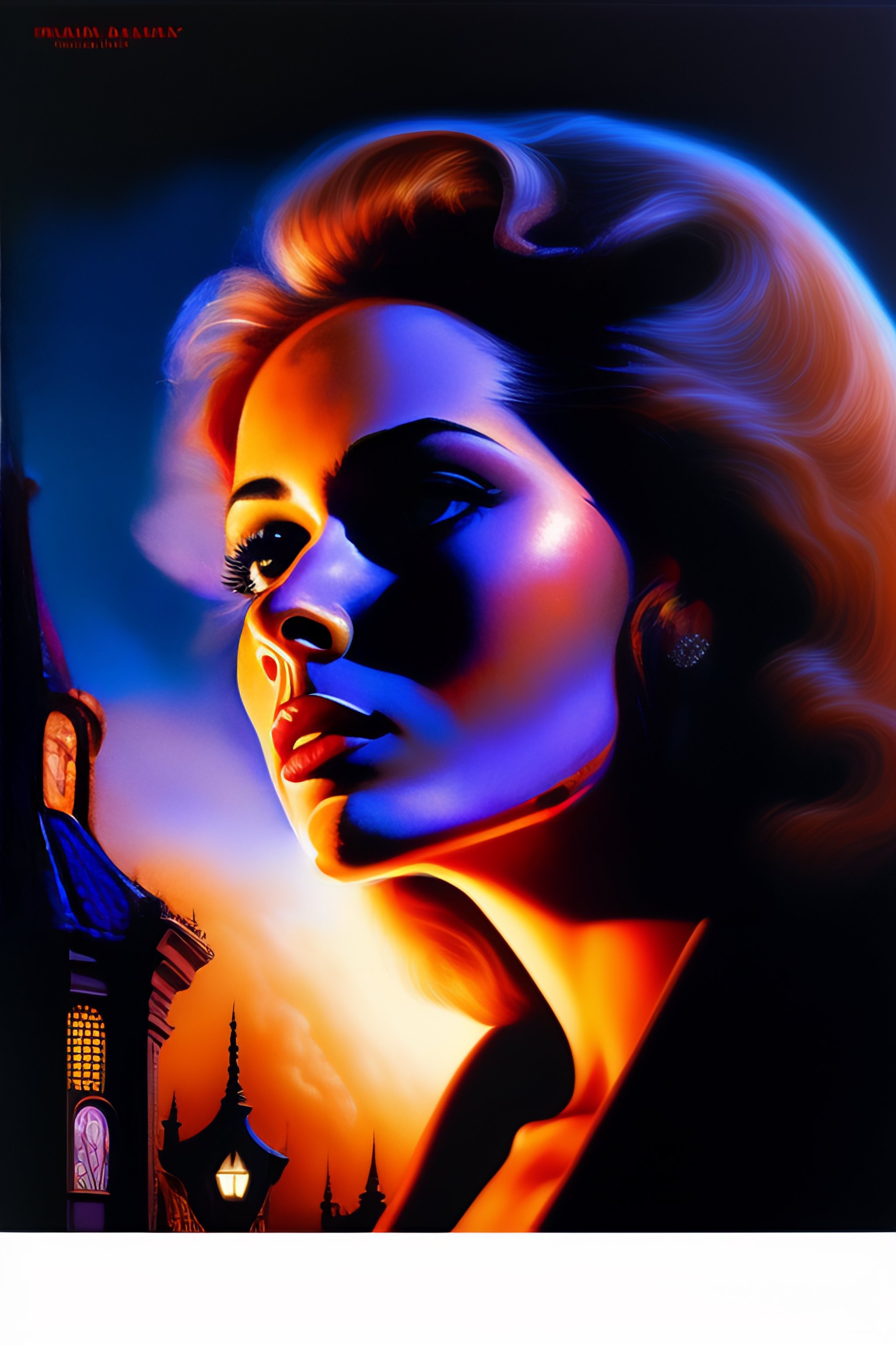 Lexica - A high quality high detail 1980 oil painting of 2 women ...