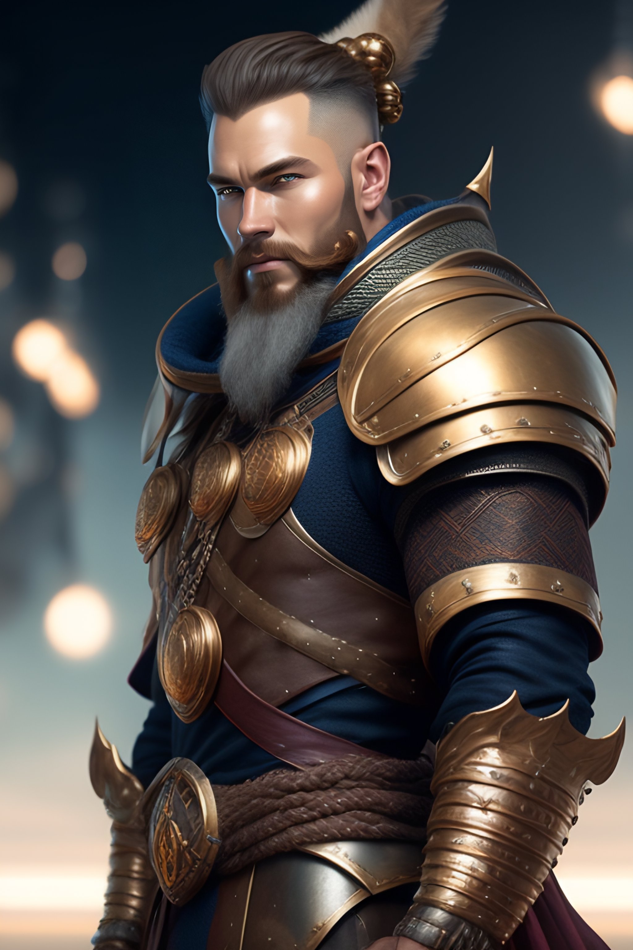 Lexica - Portrait of a Viking man in power armor, in space, ultra ...