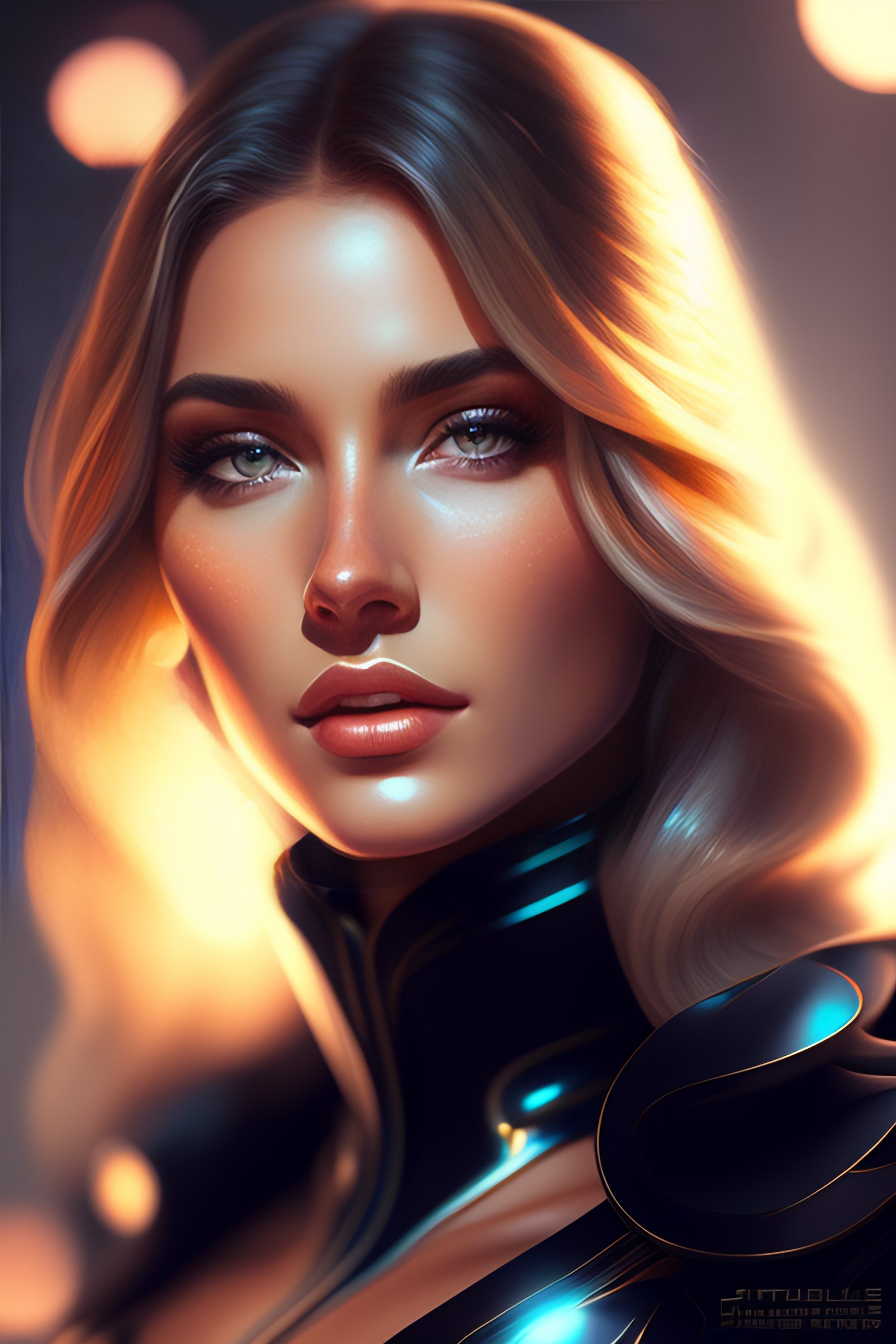 Lexica - Beautiful futuristic young woman, diffuse lighting, fantasy ...