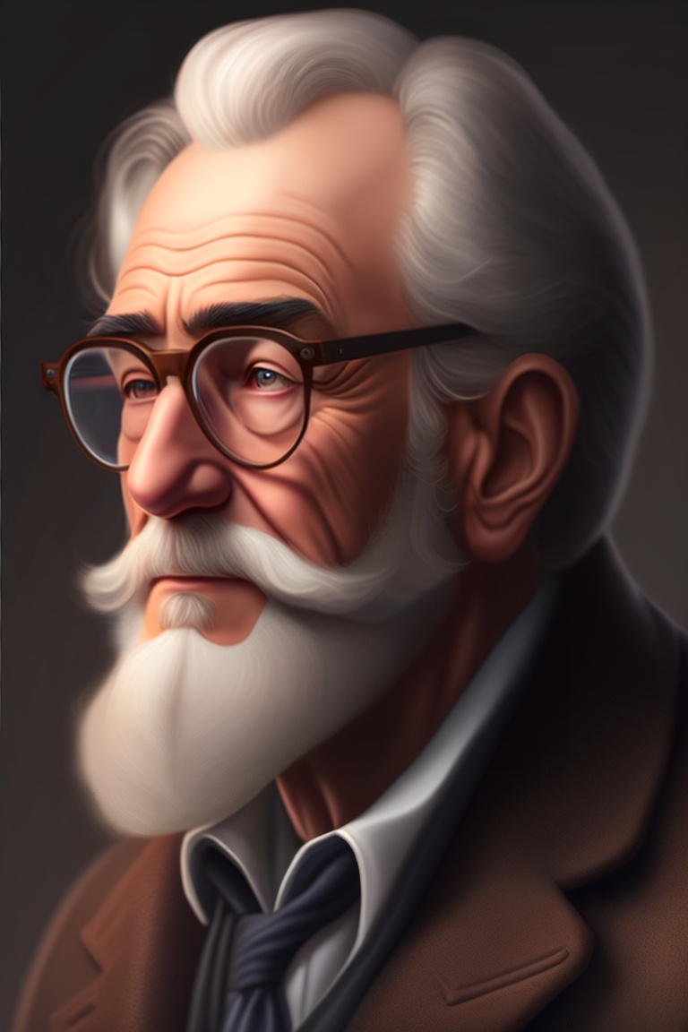 Lexica - Male character, old man, philosopher, dramatic, with glasses ...