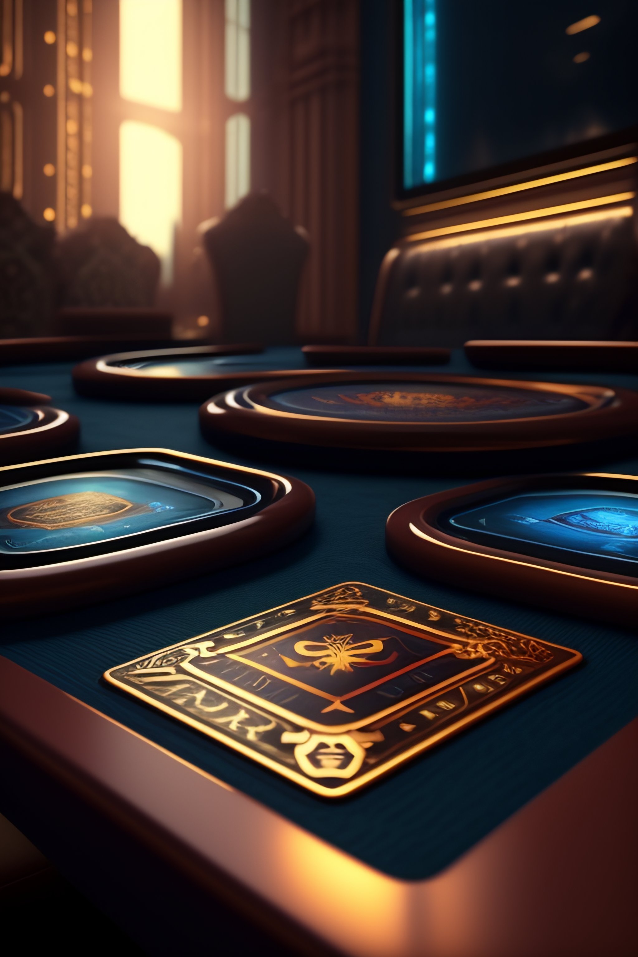 Lexica - Realistic cyberpunk poker carddealer atba poker table