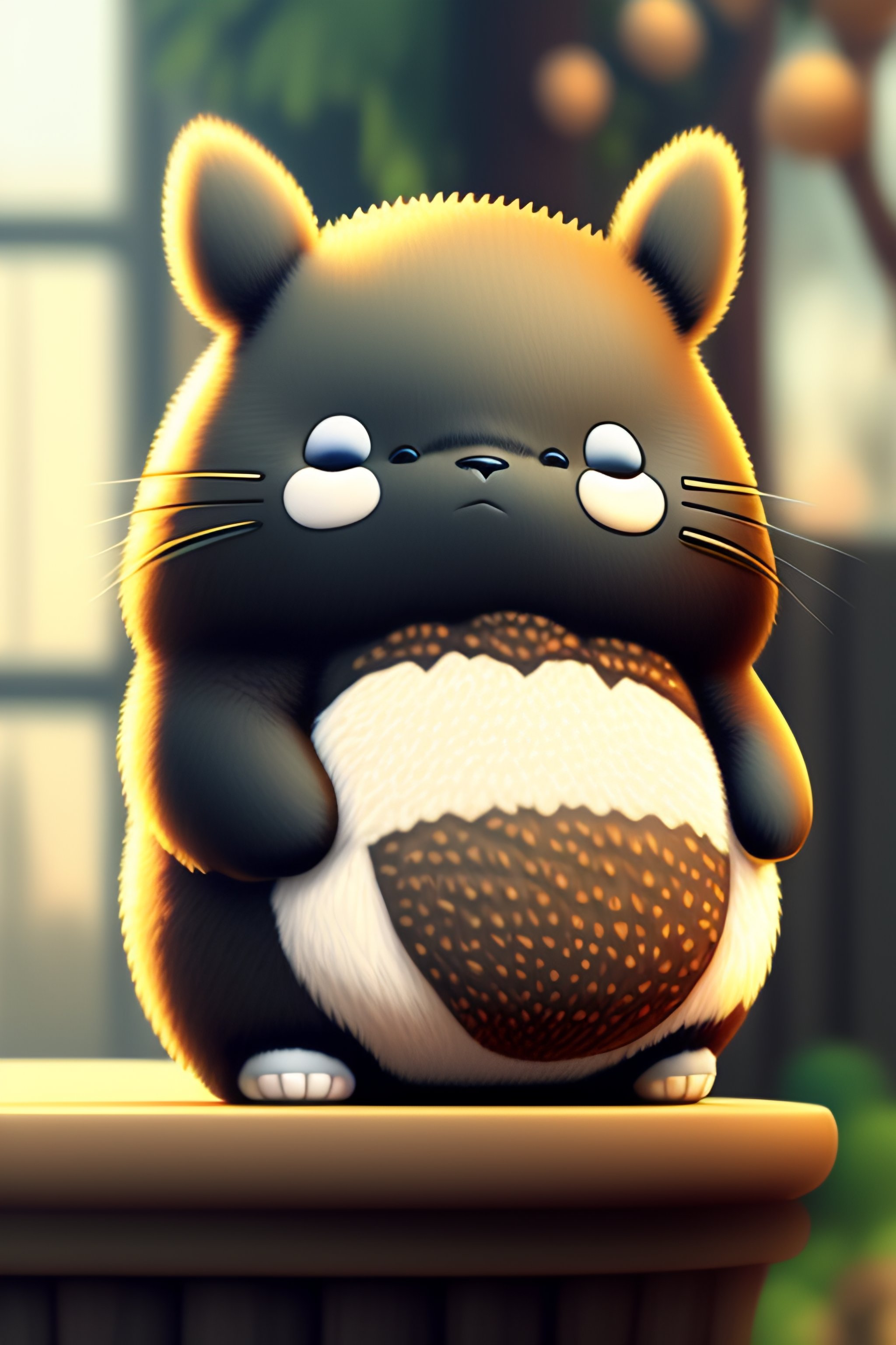Lexica - Cute fluffy Totoro, studio ghibli digital art