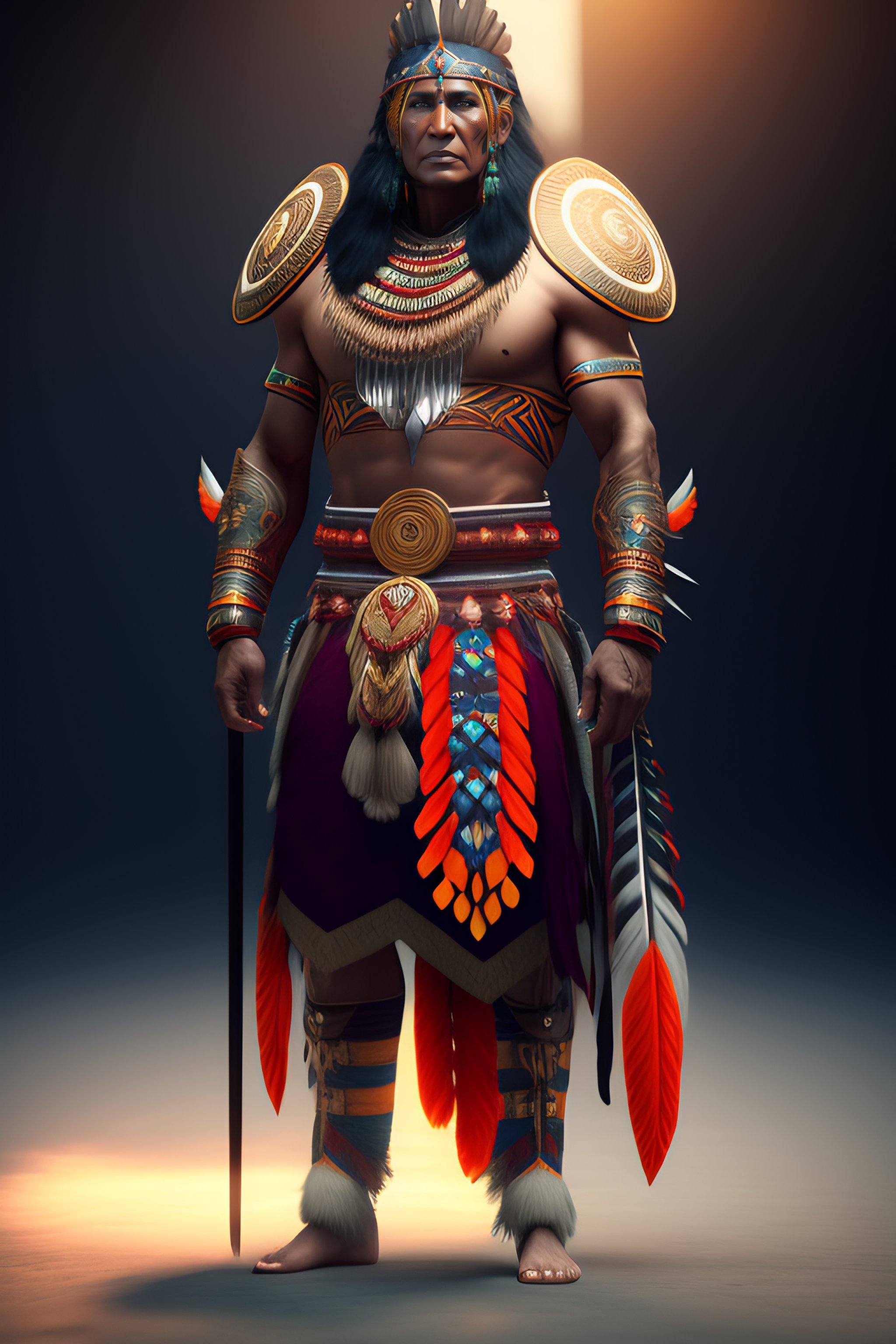 Lexica - AZEC WARRIOR, OCTANE RENDER, FULL BODY, CINEMATIC LIGHTING ...