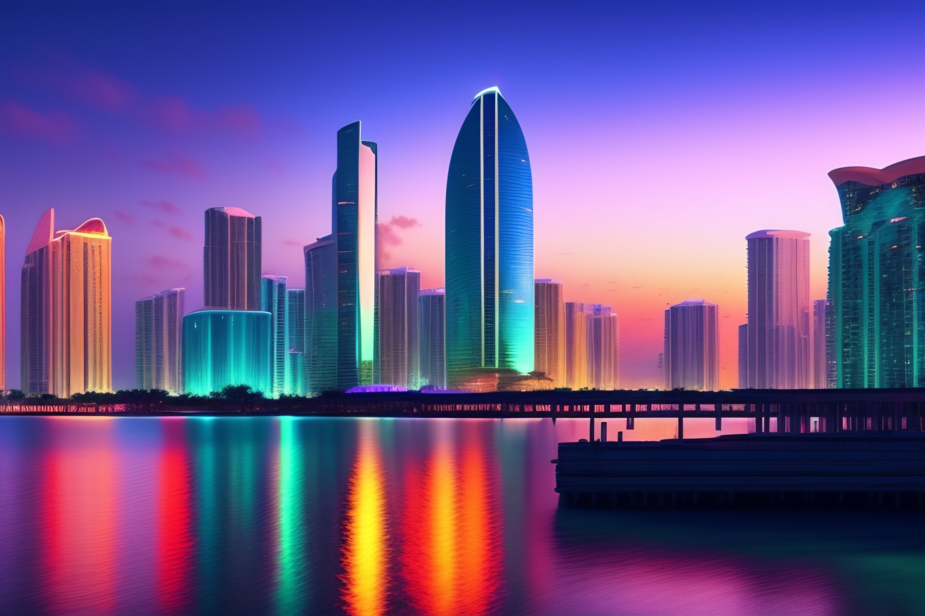 Lexica - A futuristic miami city
