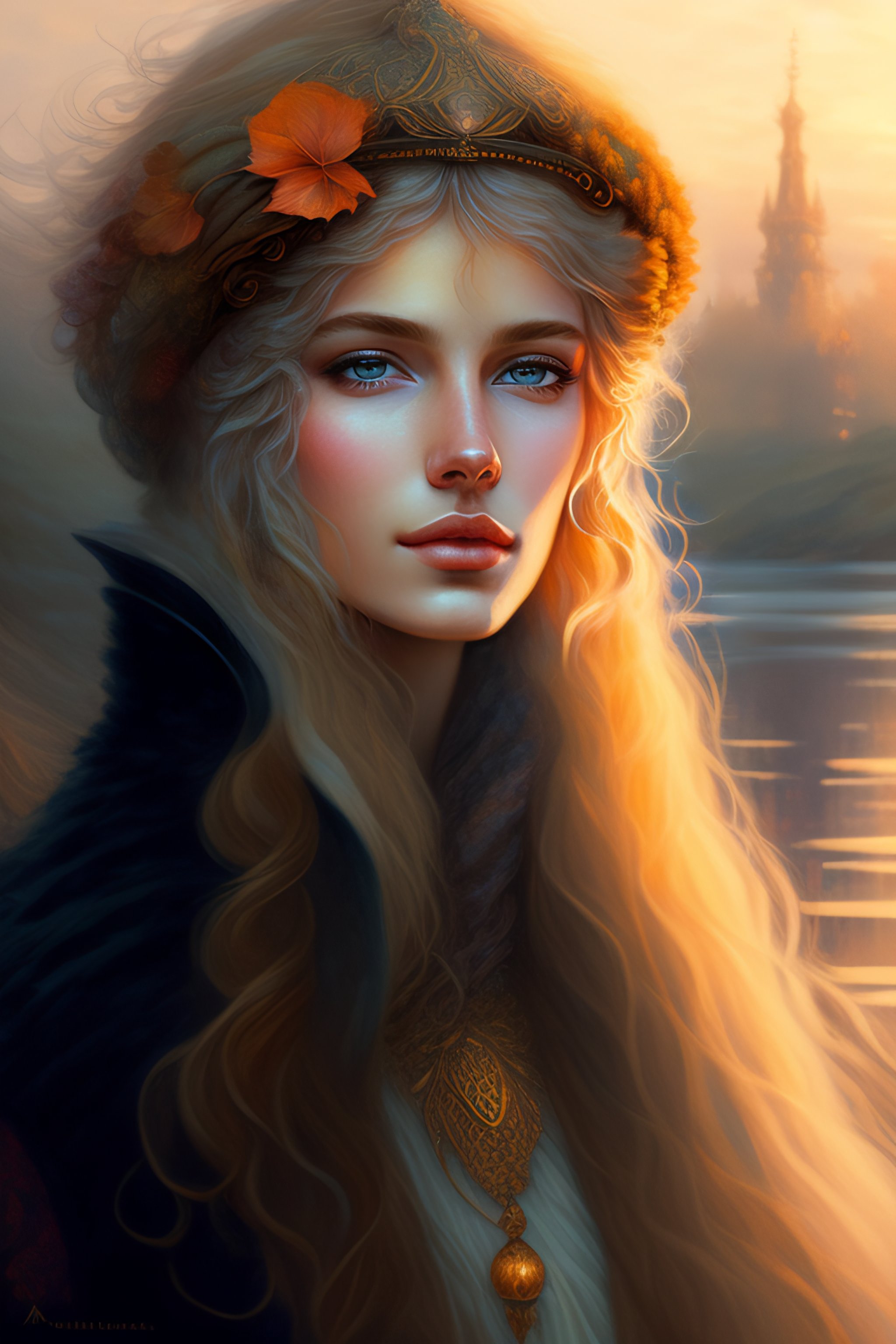 Lexica - Portrait of a pretty girl, messy blonde hair, futuristic ...