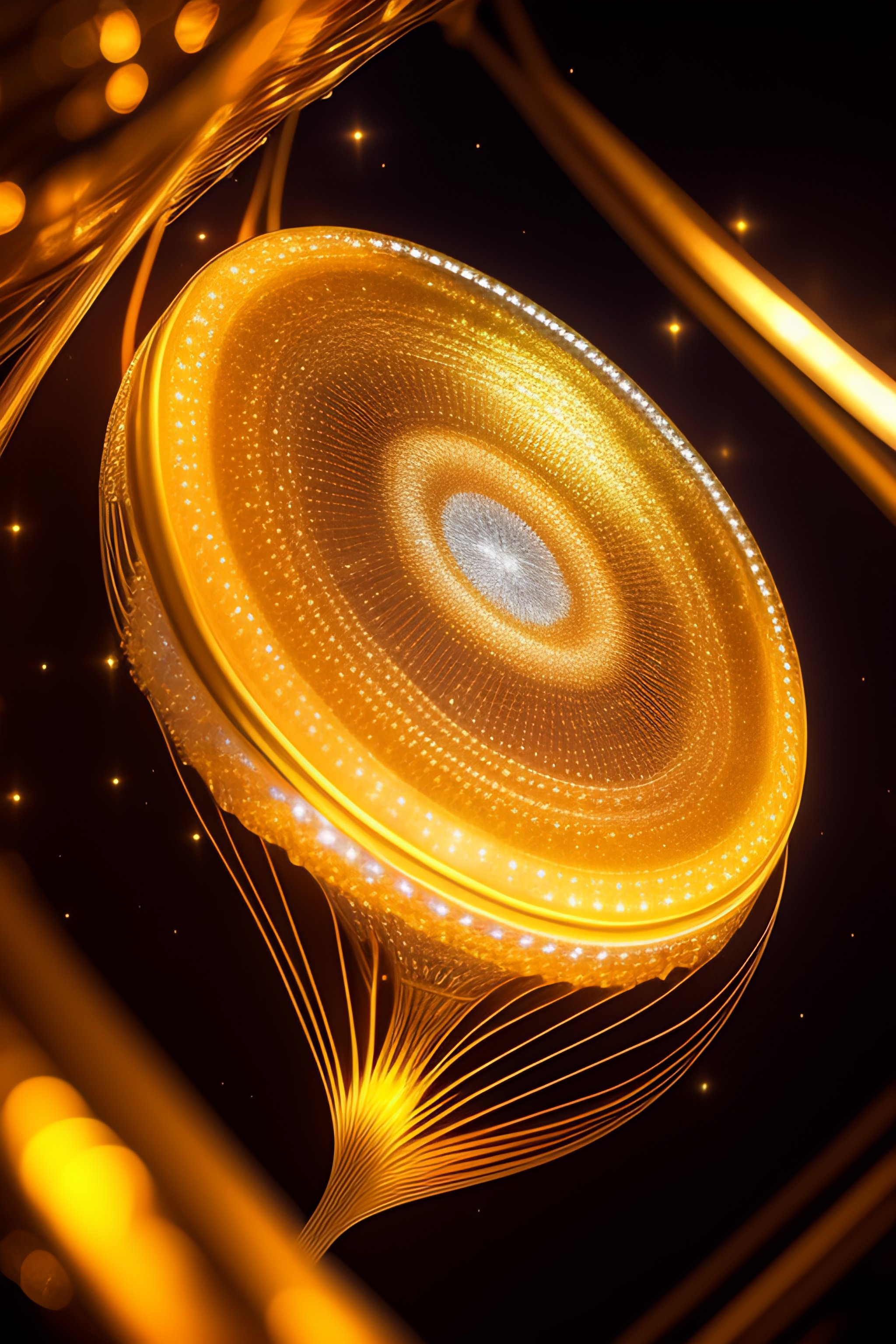 Lexica - An apparatus with beautiful golden strings, Shimmering ...