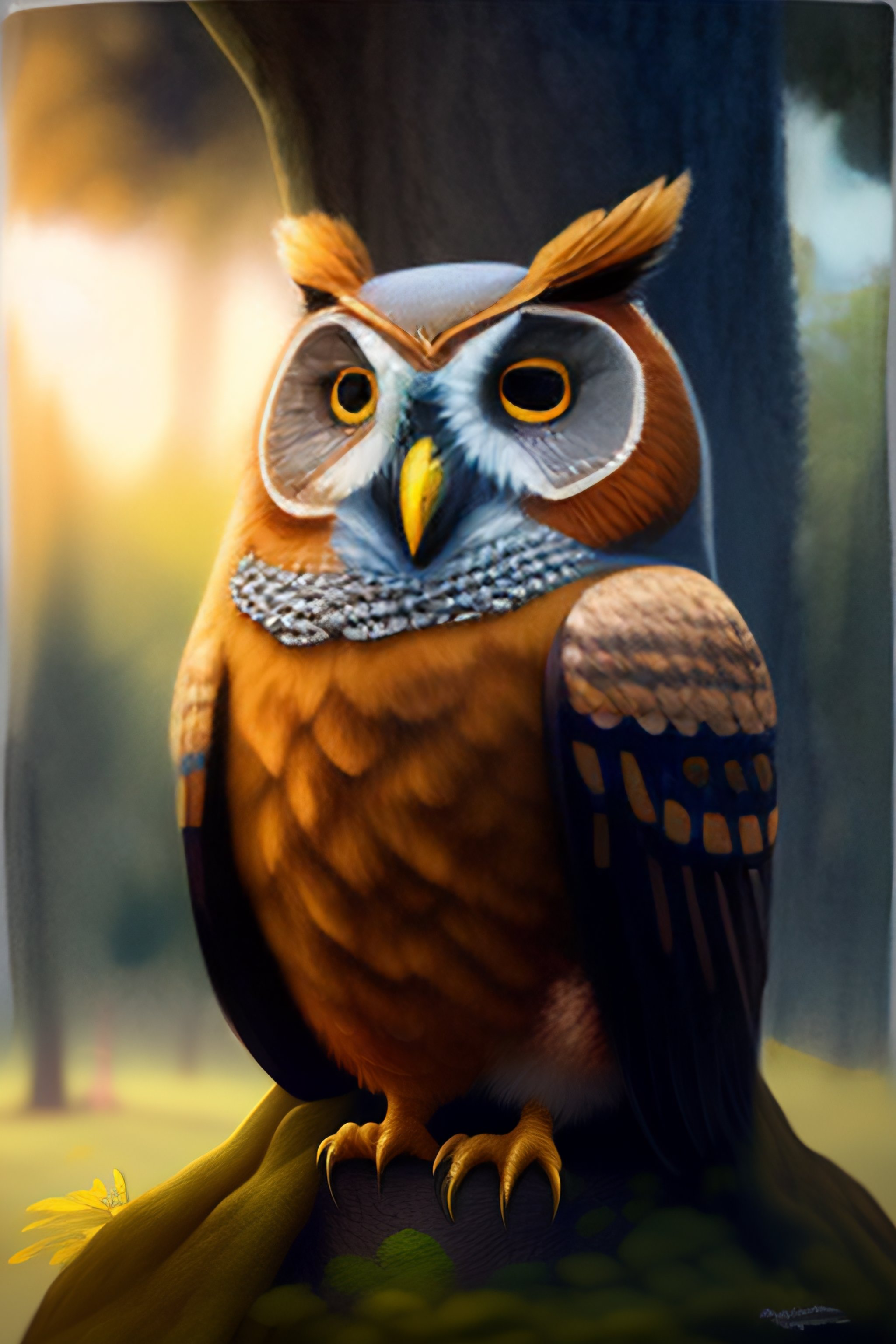 Lexica - A detailed, highly realistic anthropomorphic owl with a viking ...