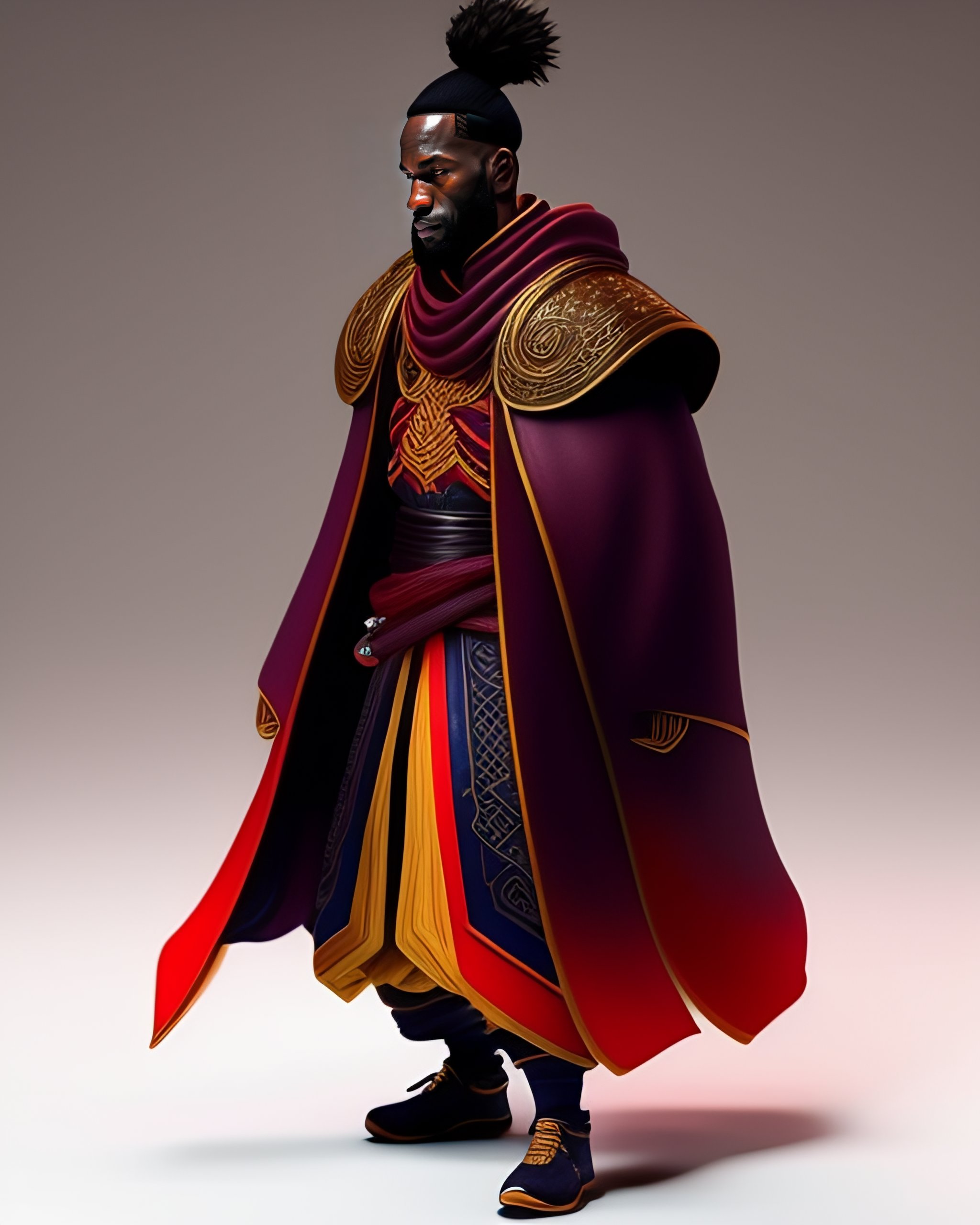Lexica - Lebron james dress like a sekiro, 2d, cartoon