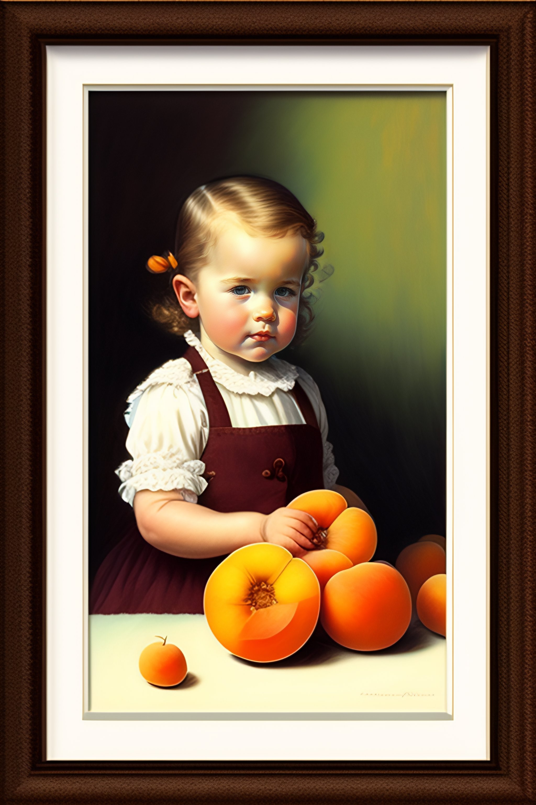 Lexica - Drawing of apricots, white background, norman rockwell, intricate
