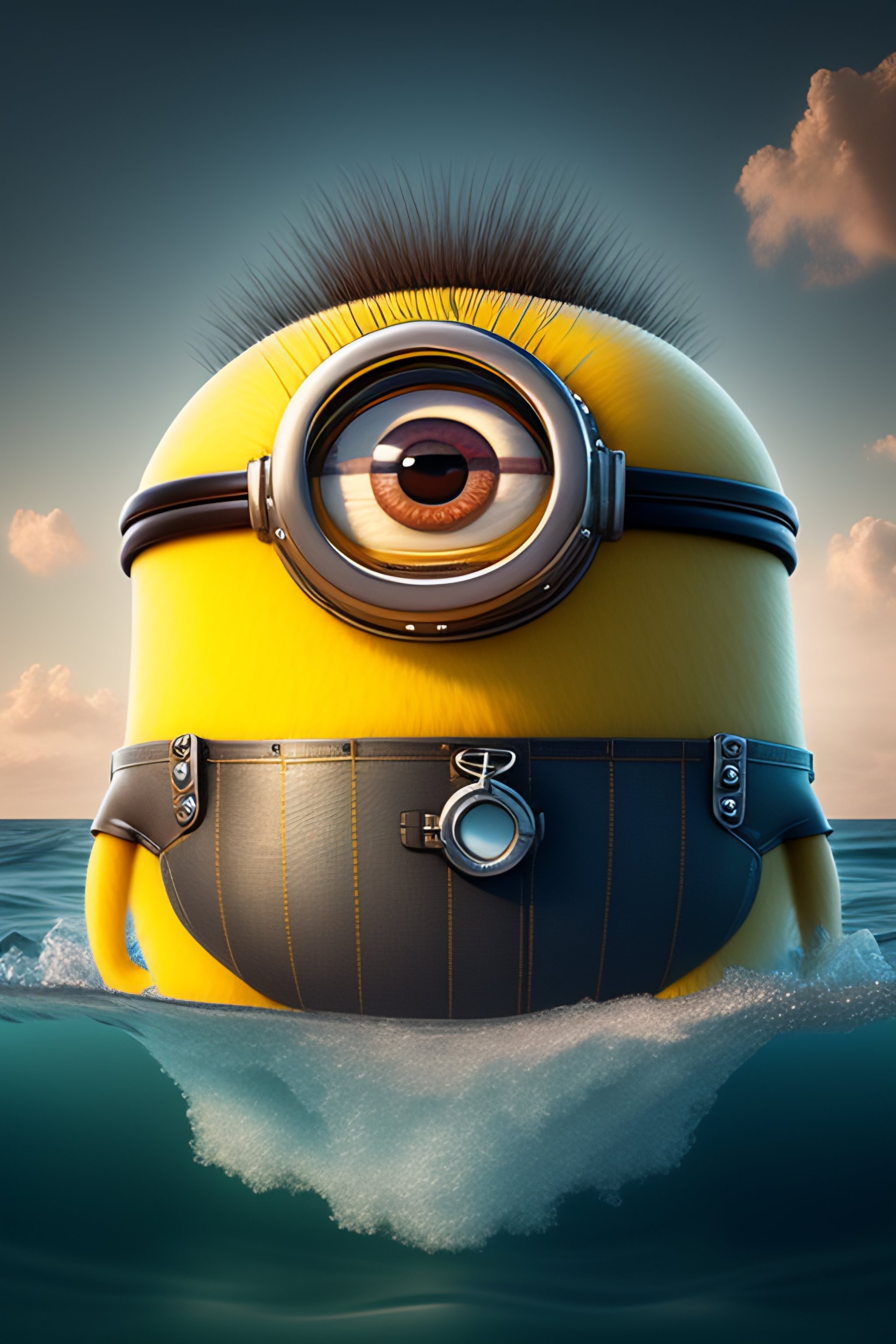 Lexica - Minions , Crazy raccoon in a diving suit