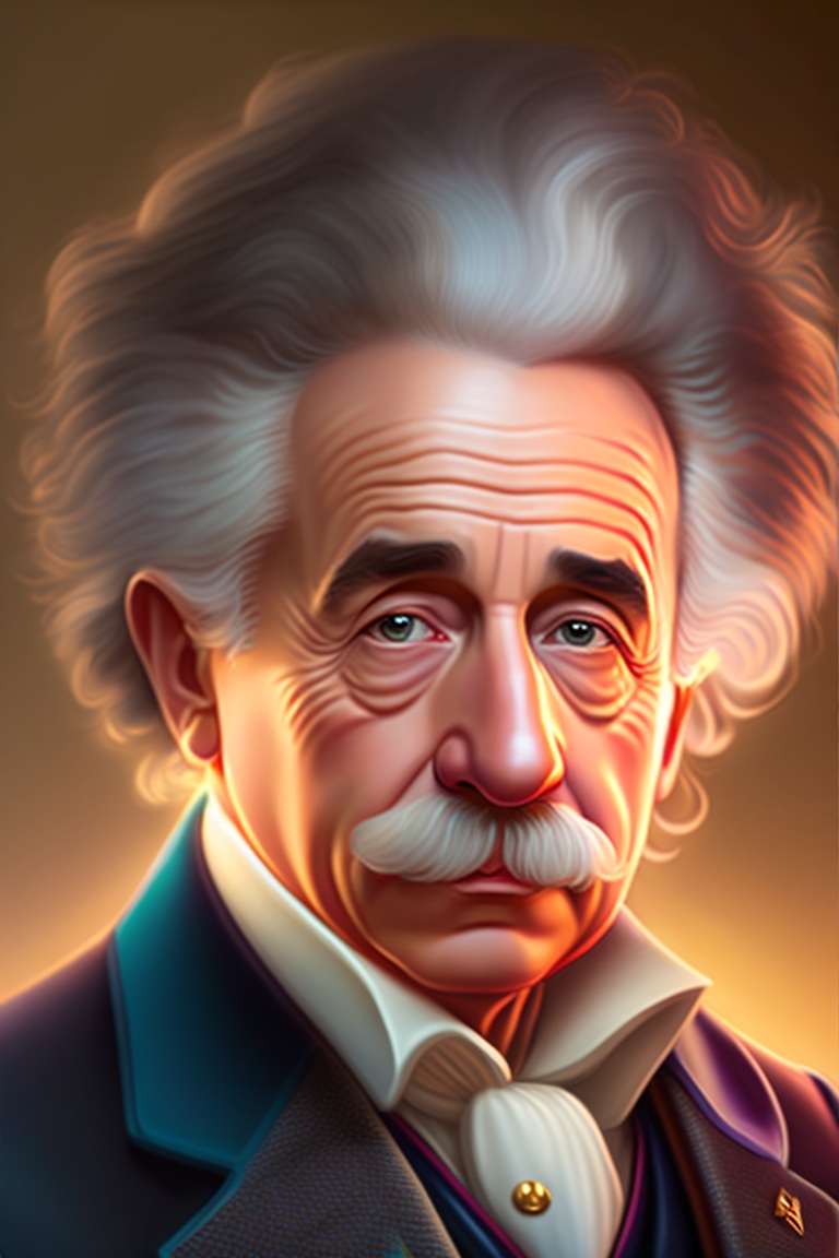 Lexica - A high quality portrait of Albert Einstein, looking directly ...