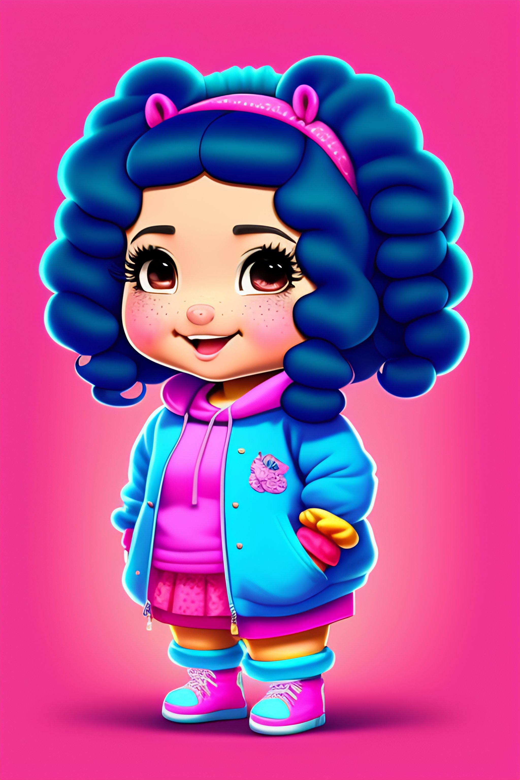 Lexica - A female as Peppa Pig, microphone, braided hair, pigtails, pig ...