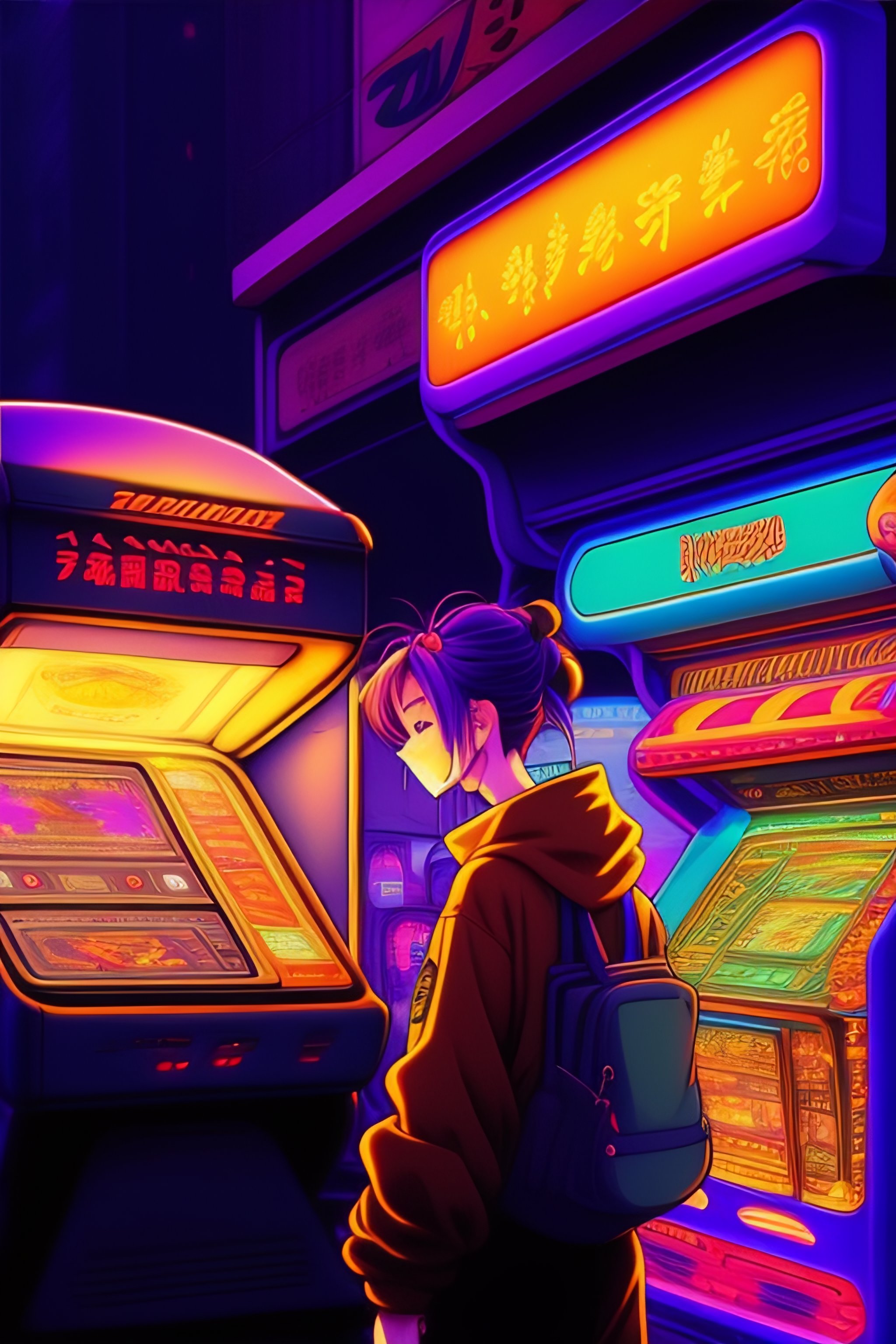 Lexica - Vintage 90's anime style environmental wide shot of a chaotic ...